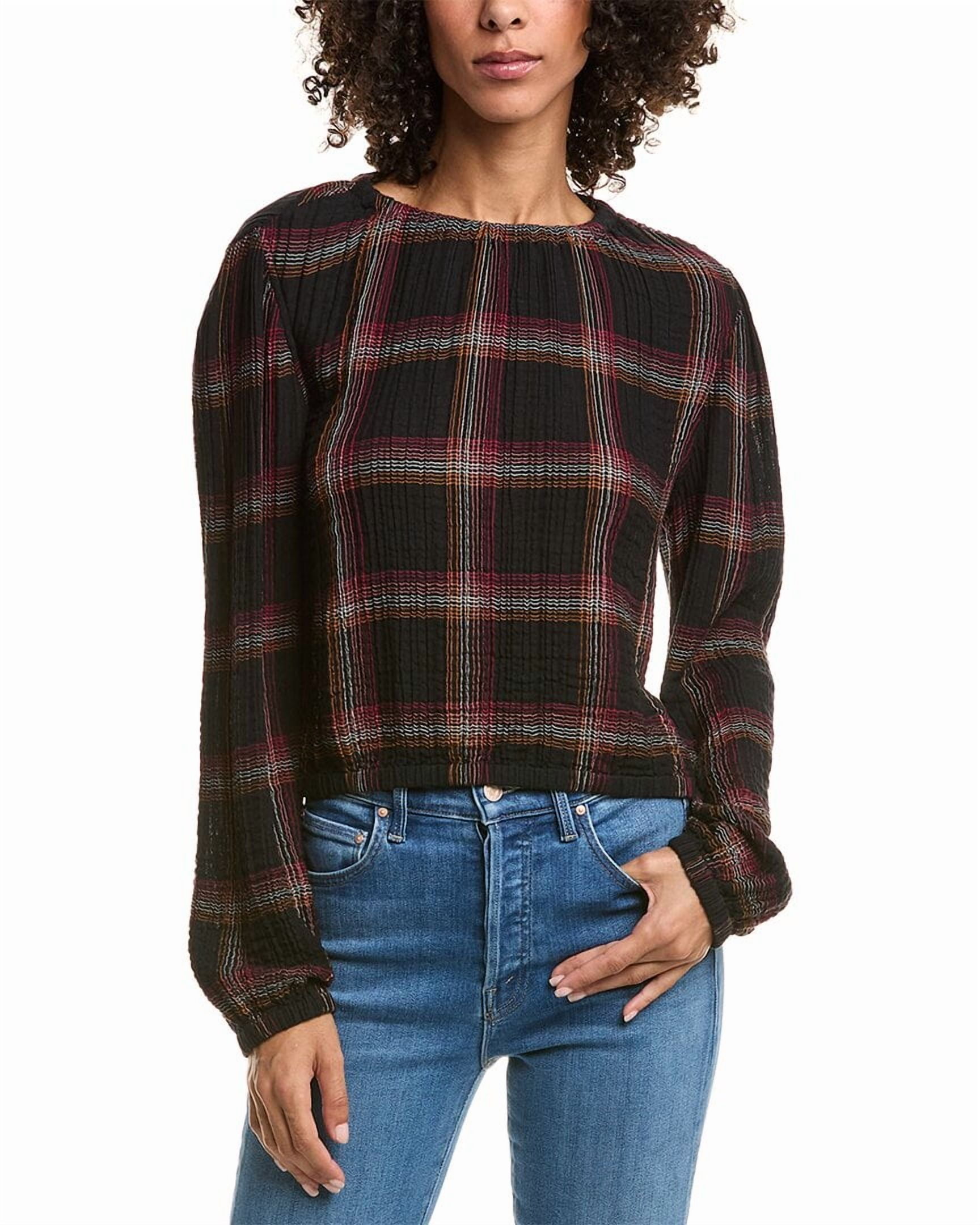 Bella Dahl womens Elastic Shirred Top, l, Black - Walmart.com