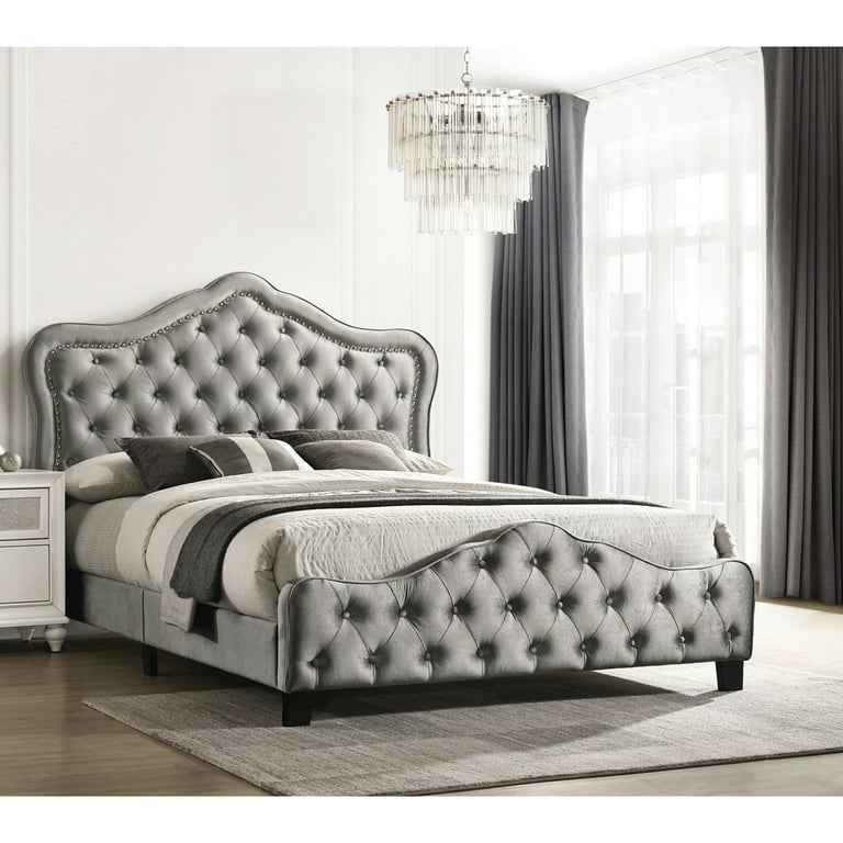 Eastern king upholstered bed store