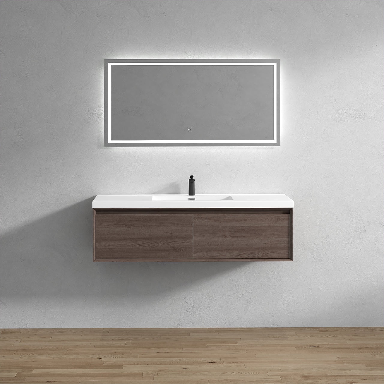 Bella Floating Bathroom Vanity with Acrylic Sink Top 24" - 48 ...