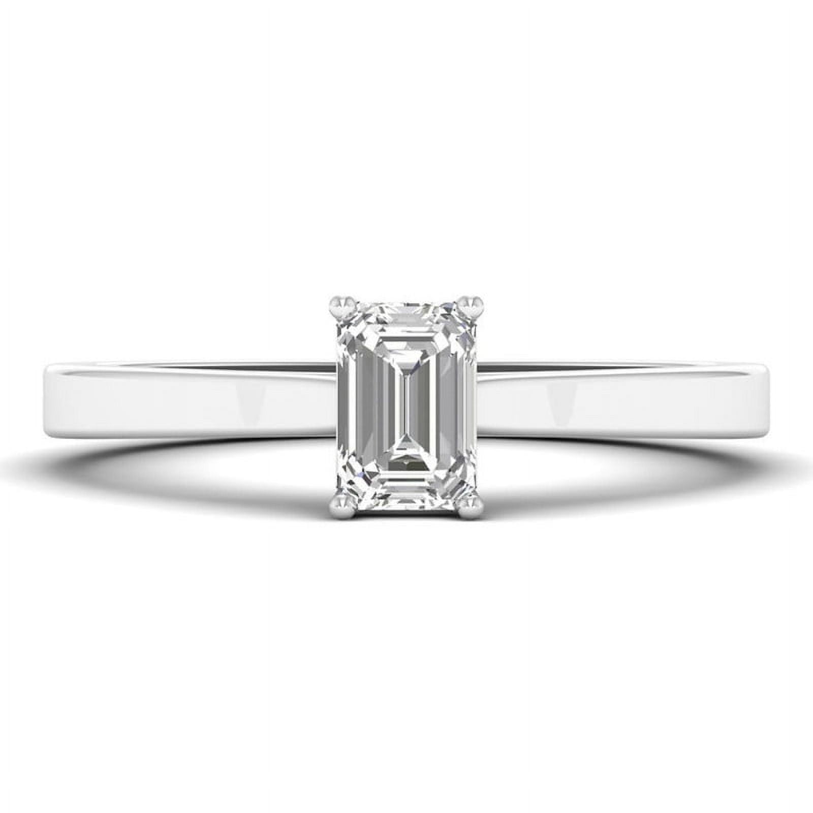 Bella Jewel 1.01 Ct White Emerald Cut Lab Created Simulated Ring - Ring ...