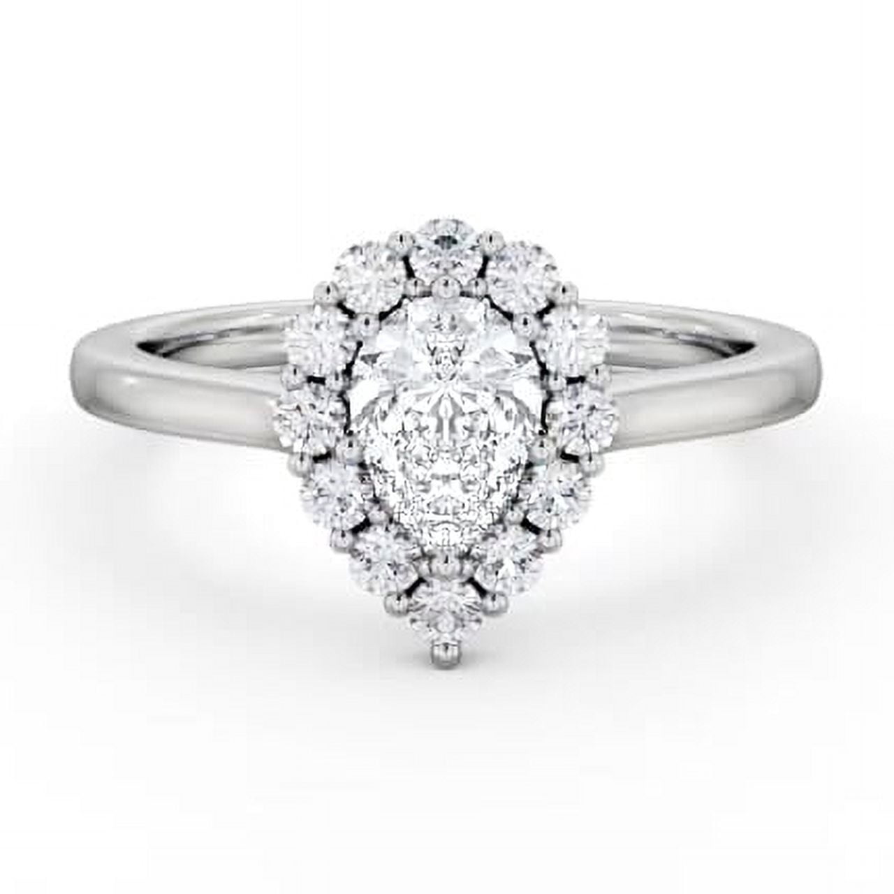 Bella Jewel 1.2 Ct Pear Cut Solitaire with Accent Diamond Promise Ring ...
