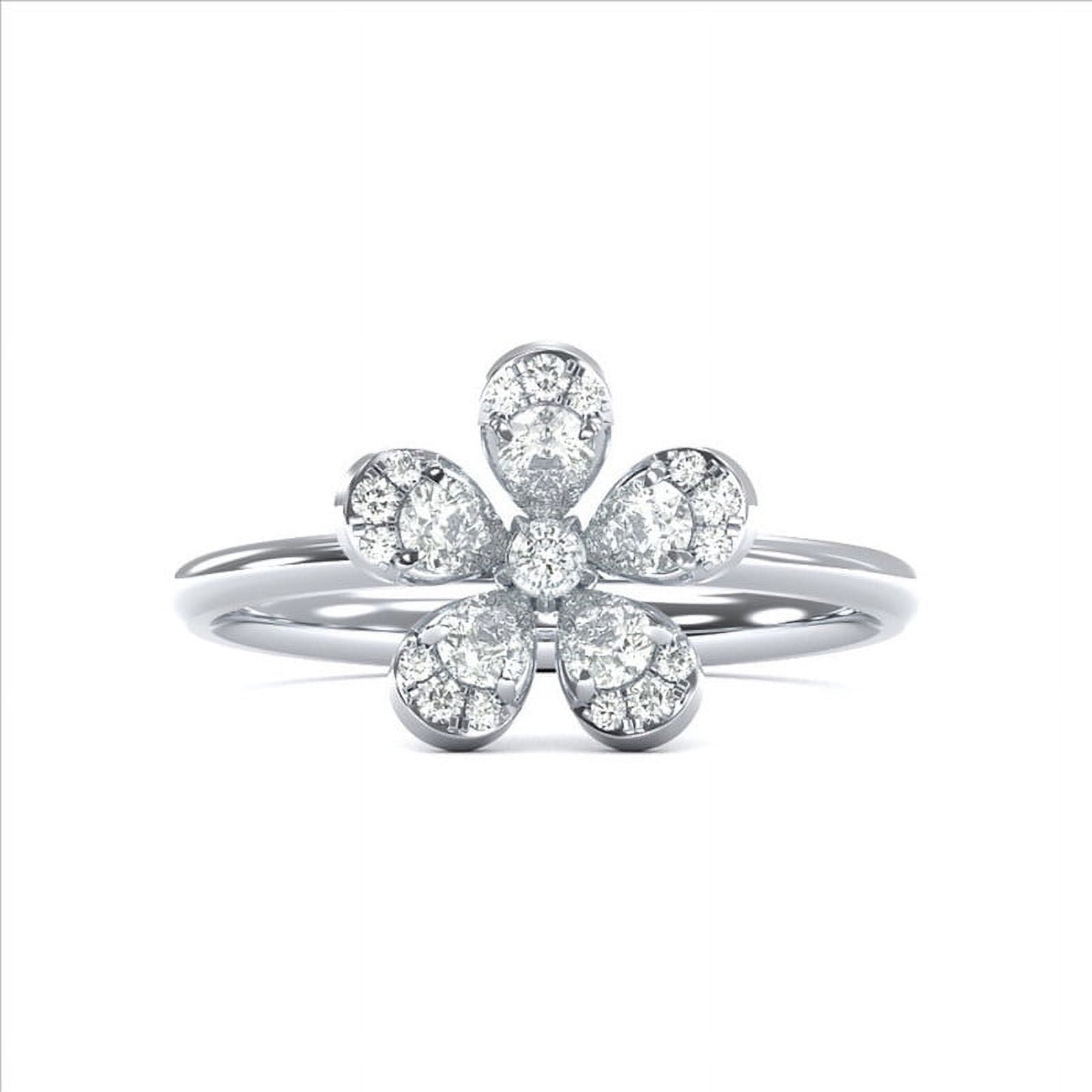 Bella Jewel 1.22 Ct Round Cut Diamond Ring - Ring in 14K White Gold ...