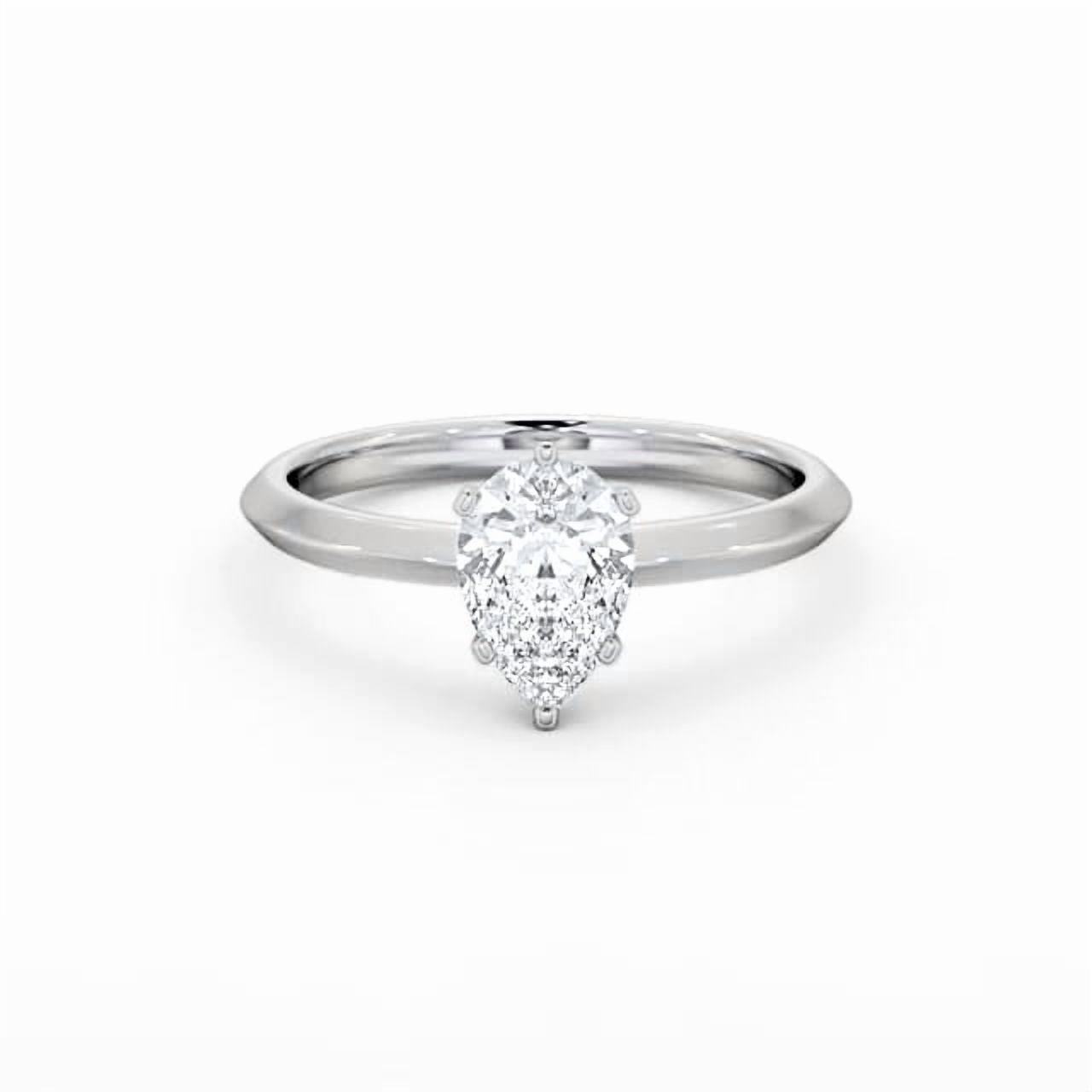 Bella Jewel 1.3 Ct Pear Cut Lab Created Diamond Ring – 14K White Gold ...