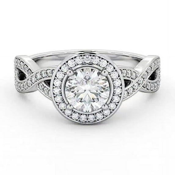 Bella Jewel 1.4 Ct Round Cut Solitaire Diamond Ring – Halo Engagement ...