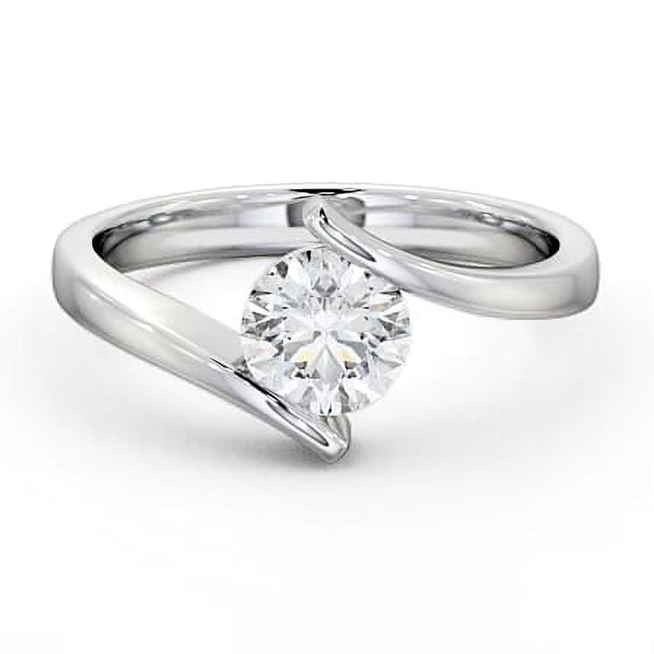 Bella Jewel 1.4 Ct Round Lab Created Diamond Ring - 14K White Gold ...