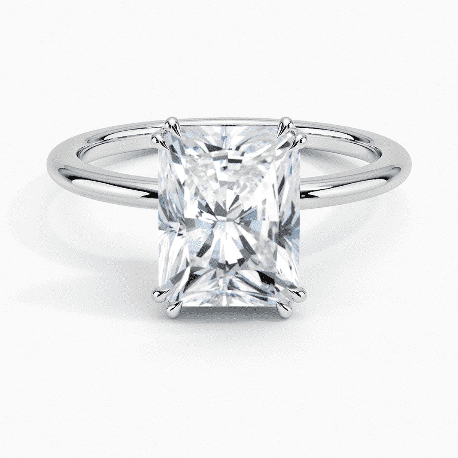 Bella Jewel 1.42 Ct Radiant Cut Diamond Ring - 14K White Gold Plated ...
