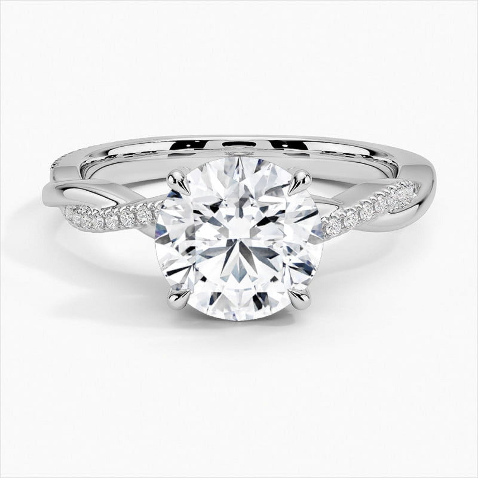 Bella Jewel 1.48 Ct Round Cut Brilliant Diamond Ring - 14K White Gold ...