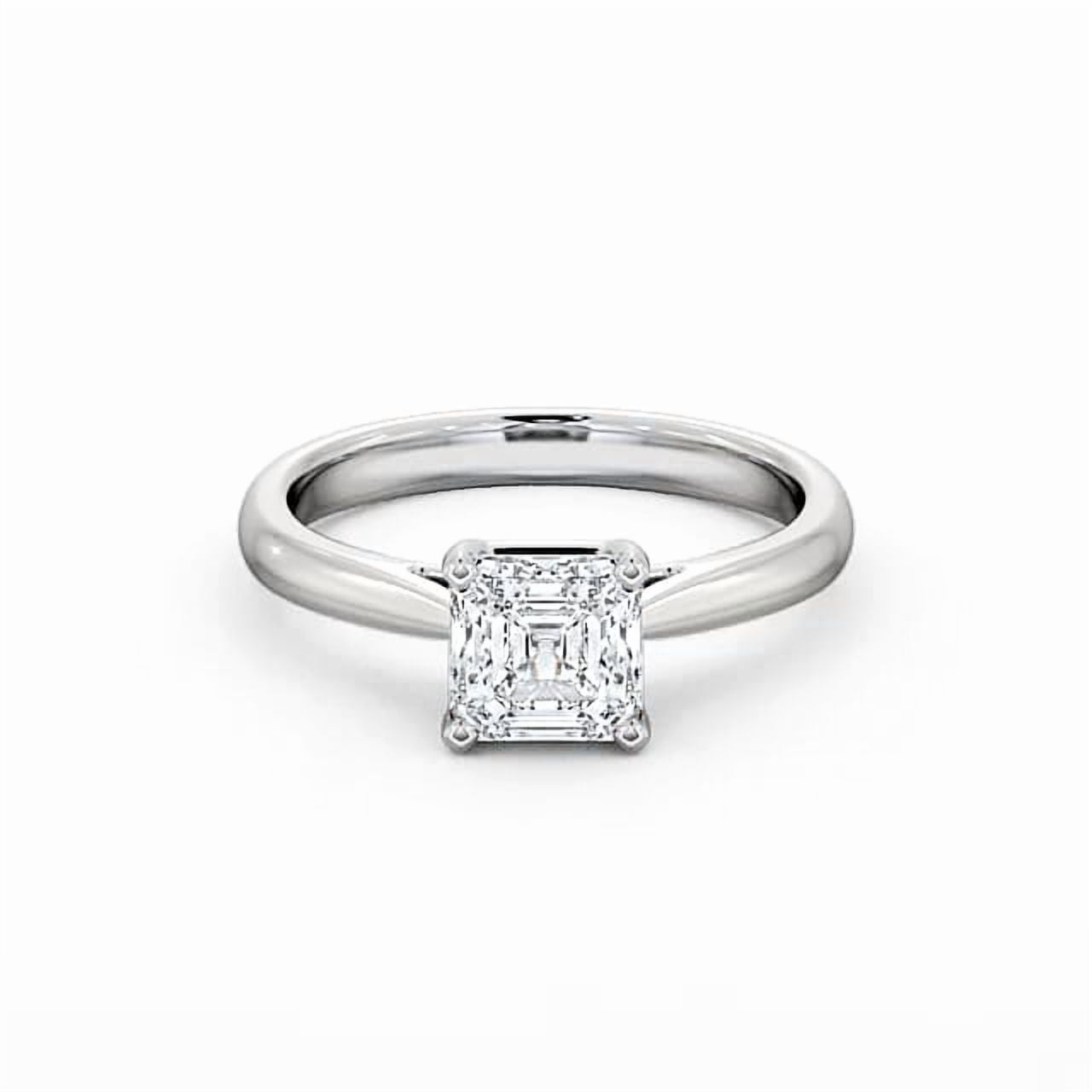 Bella Jewel 1.6 Ct Asscher Cut Lab Created Diamond Cathedral Ring – 14K ...
