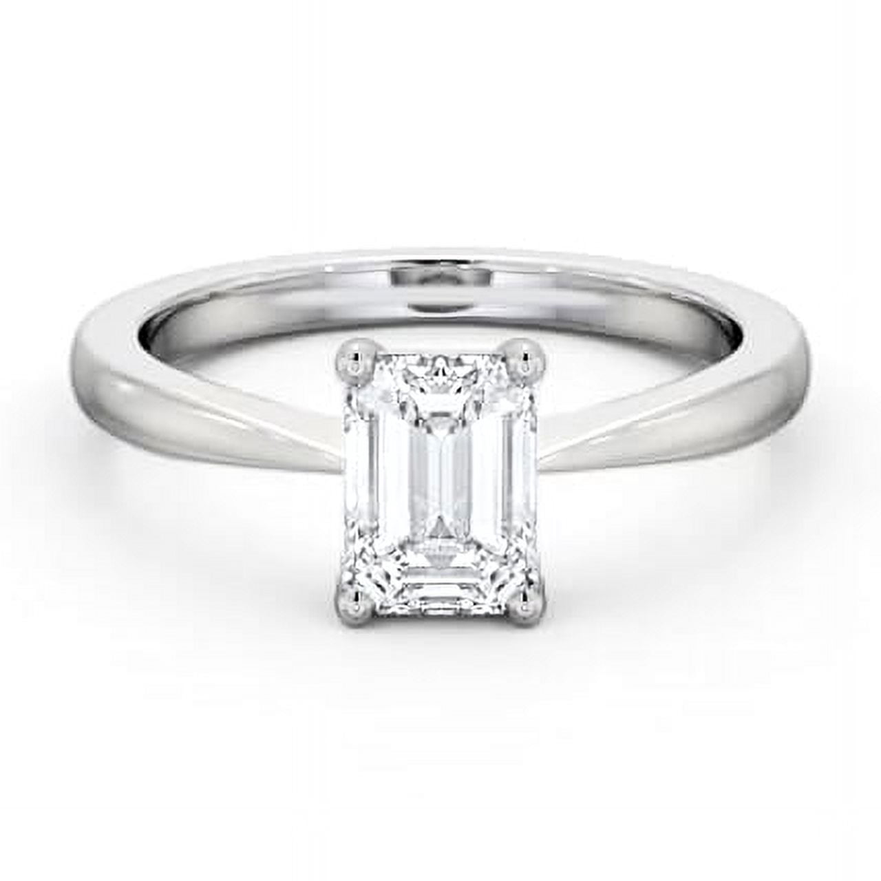 Bella Jewel 1.6 Ct Emerald Cut Lab Created Diamond Ring – 14K White ...