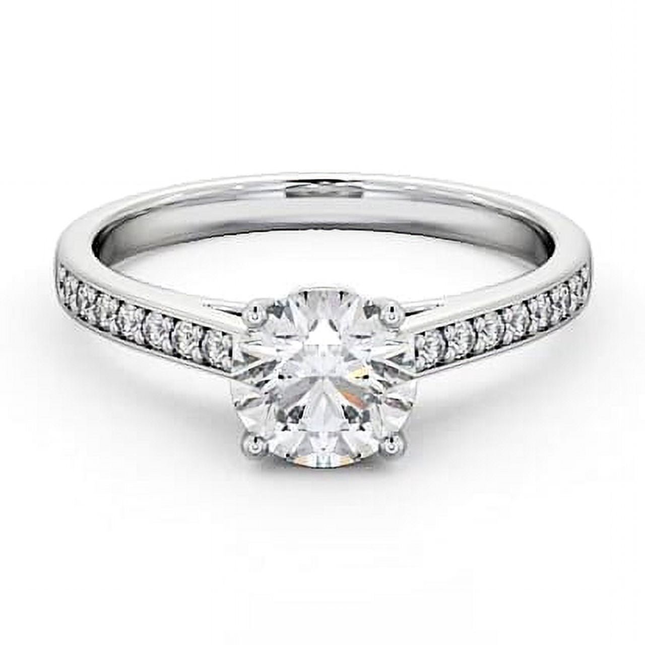 Bella Jewel 1.6 Ct Round Cut Lab Created Diamond Ring - 14K White Gold ...