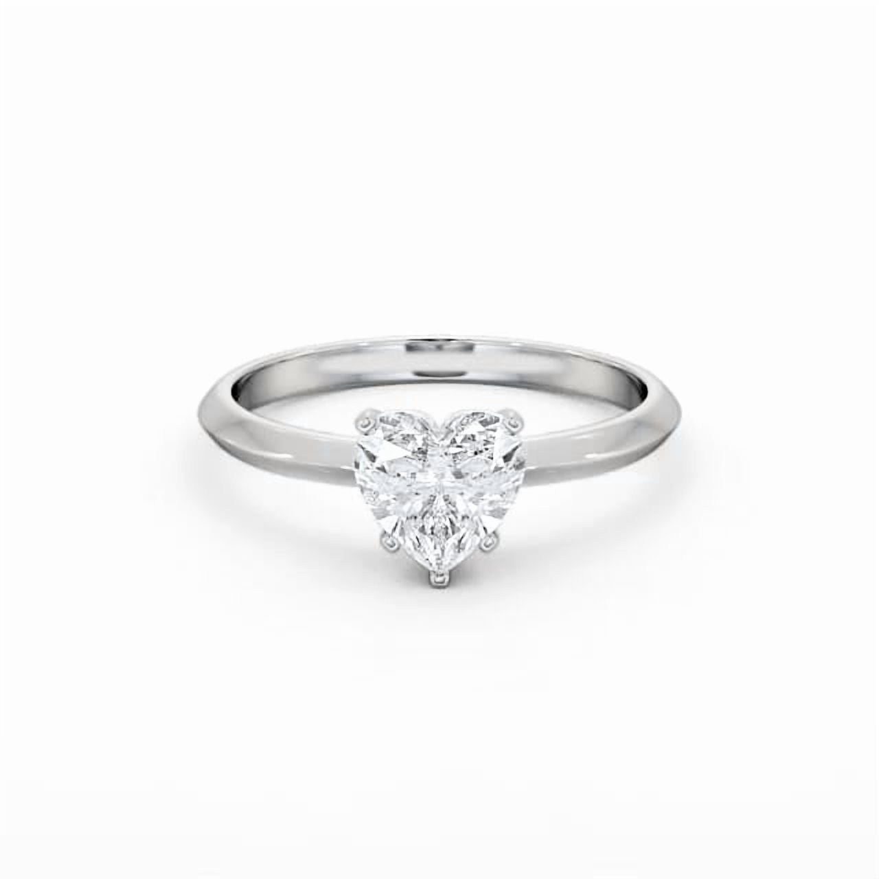 Bella Jewel 1.7 Ct Heart Cut Lab Created Diamond Ring – 14K White Gold ...