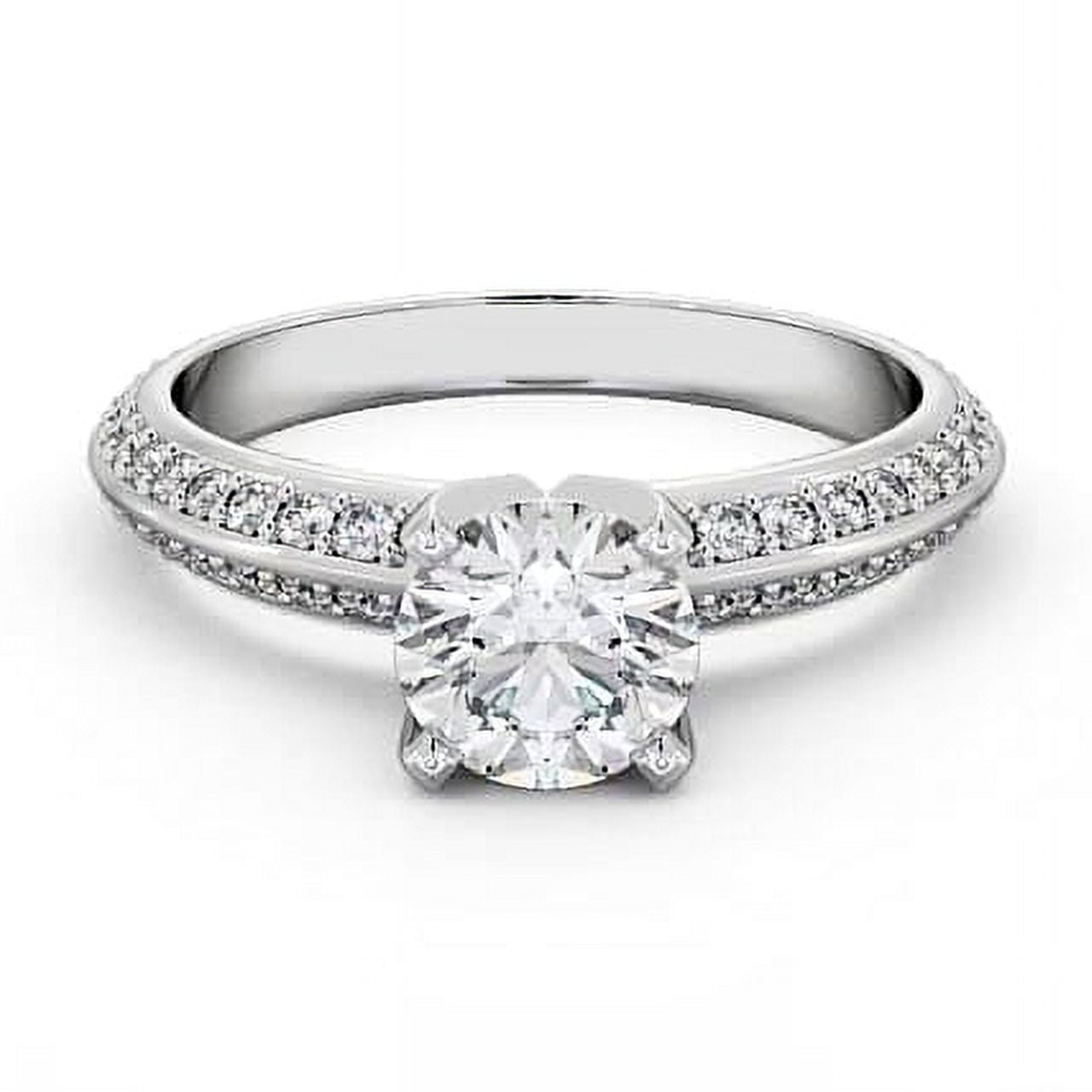 Bella Jewel 1.7 Ct Round Cut Lab Created Diamond Ring - 14K White Gold ...