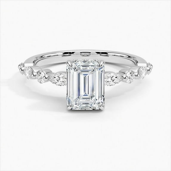 Bella Jewel 1.72 Ct Emerald Cut Lab Created Engagement Ring - Ring in ...