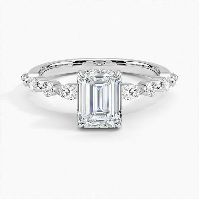 Bella Jewel 1.72 Ct Emerald Cut Lab Created Engagement Ring - Ring in ...