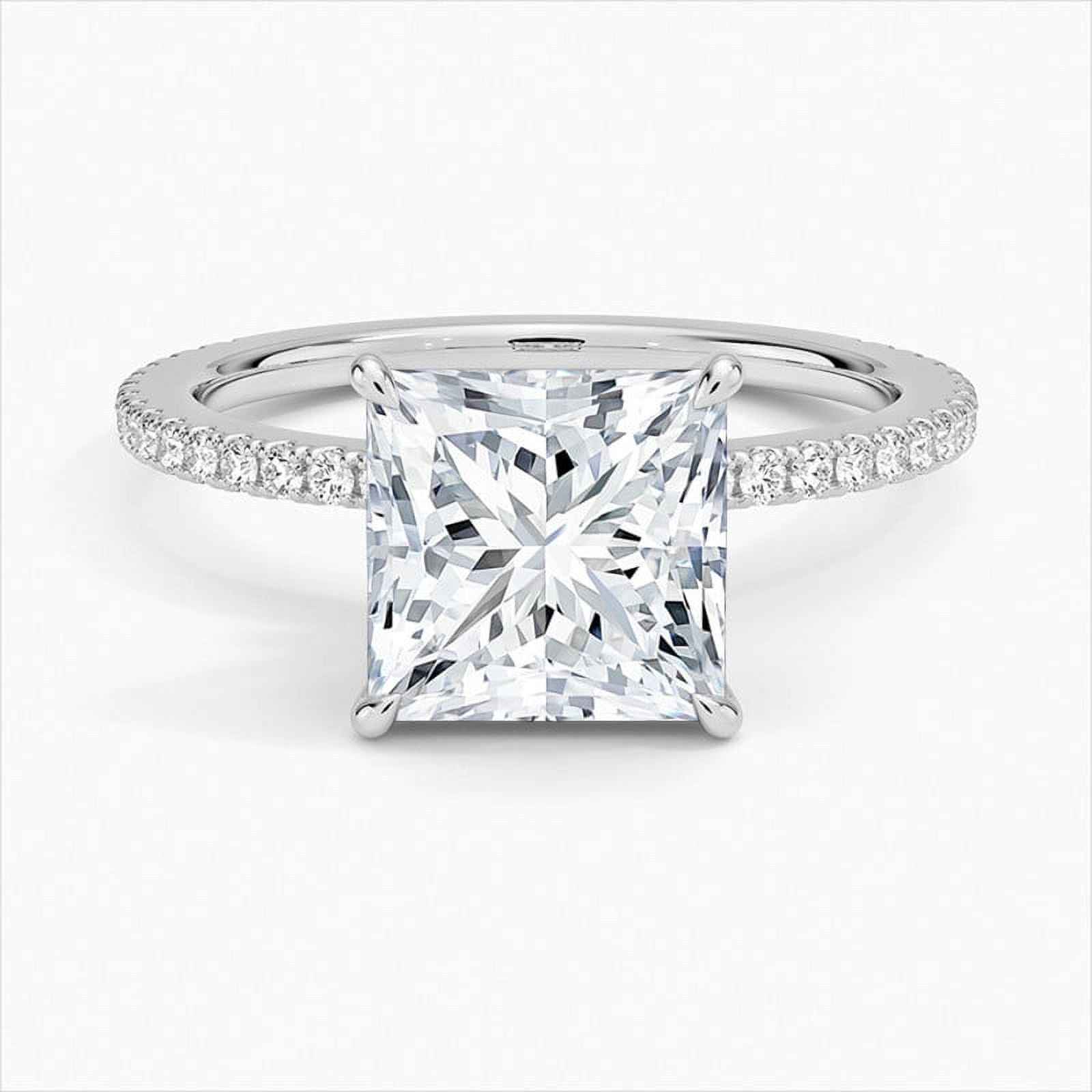 Bella Jewel 1.72 Ct Princess Cut Diamond Wedding Ring - Ring in Stamped 14K White Gold Plated ...