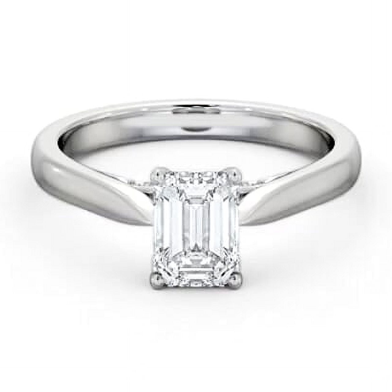 Bella Jewel 1.8 Ct Excellent Emerald Cut Lab Created Diamond Engagement ...