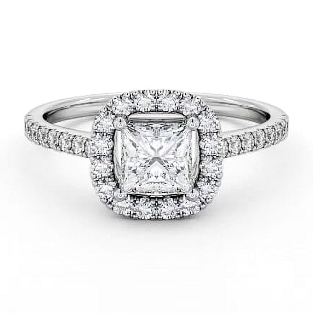 Bella Jewel 1.8 Ct Princess Cut Diamond Engagement Ring – Halo ...