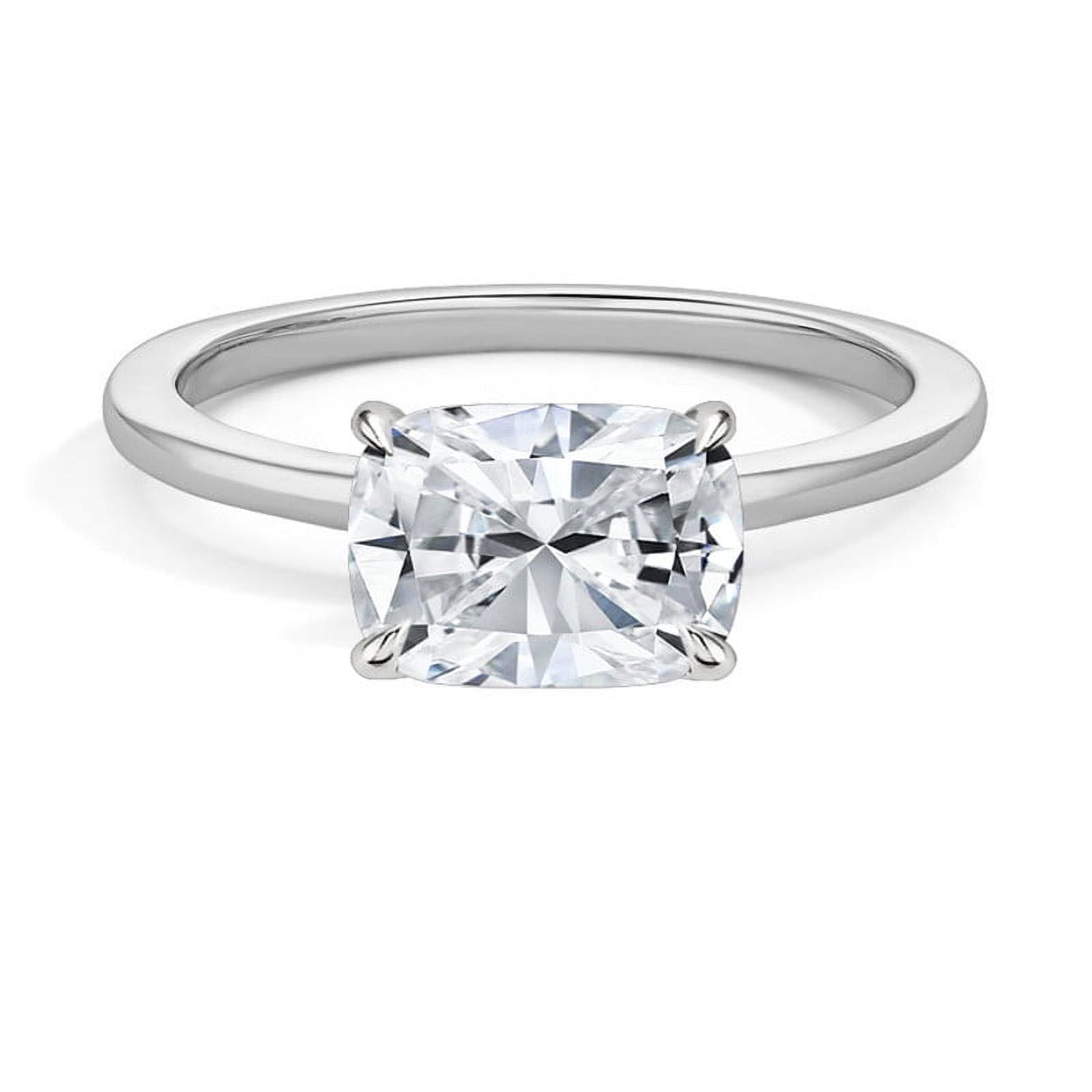 Bella Jewel 1.81 Ct Cushion Cut Diamond Ring for Her - 14K White Gold Plated Ring - Solitaire ...