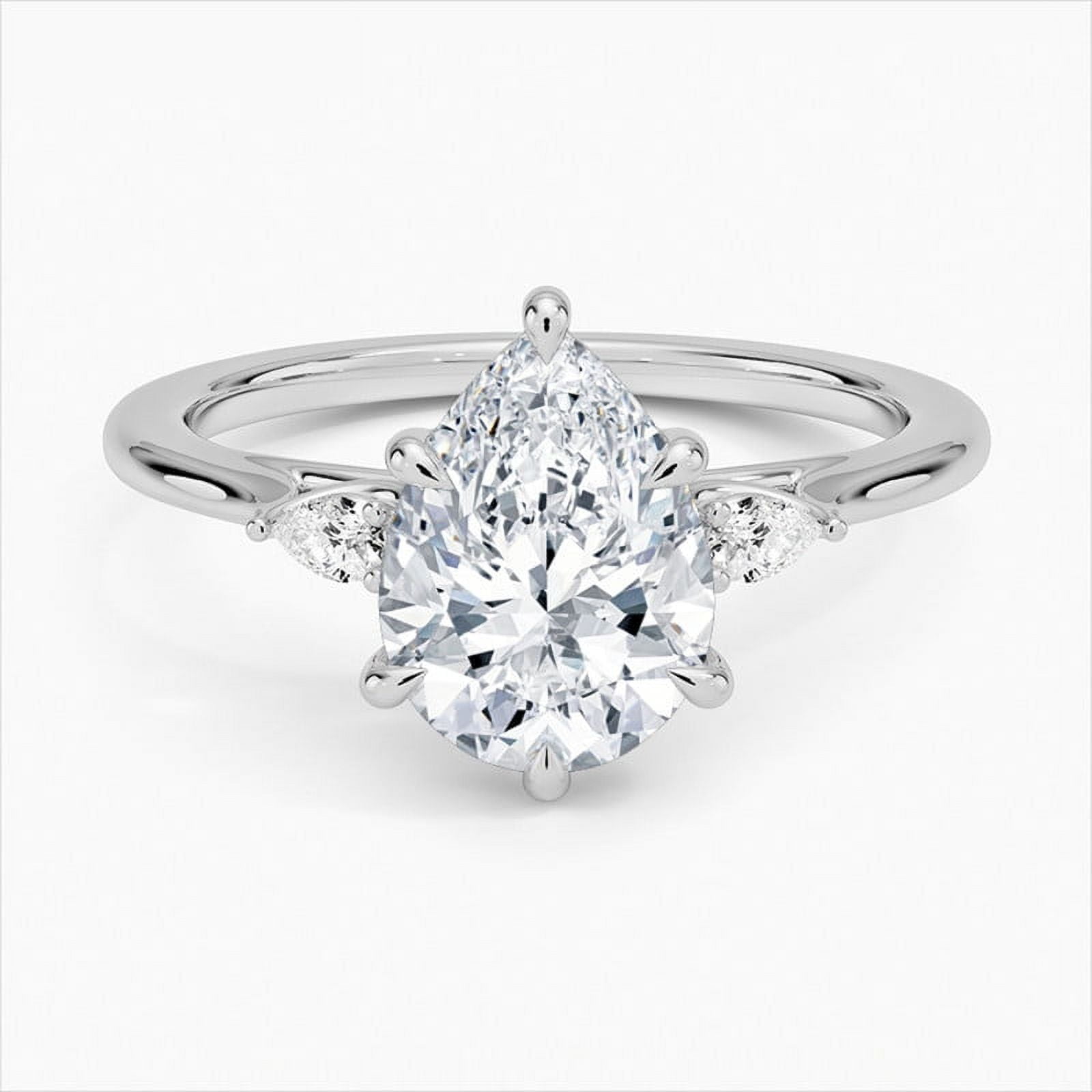 Bella Jewel 1.81 Ct Pear Cut Diamond Wedding Ring - 14K White Gold ...