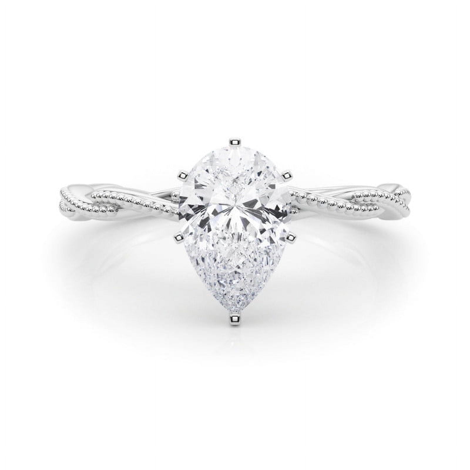 Bella Jewel 1.82 Ct Pear Cut Lab Created Diamond Engagement Ring ...