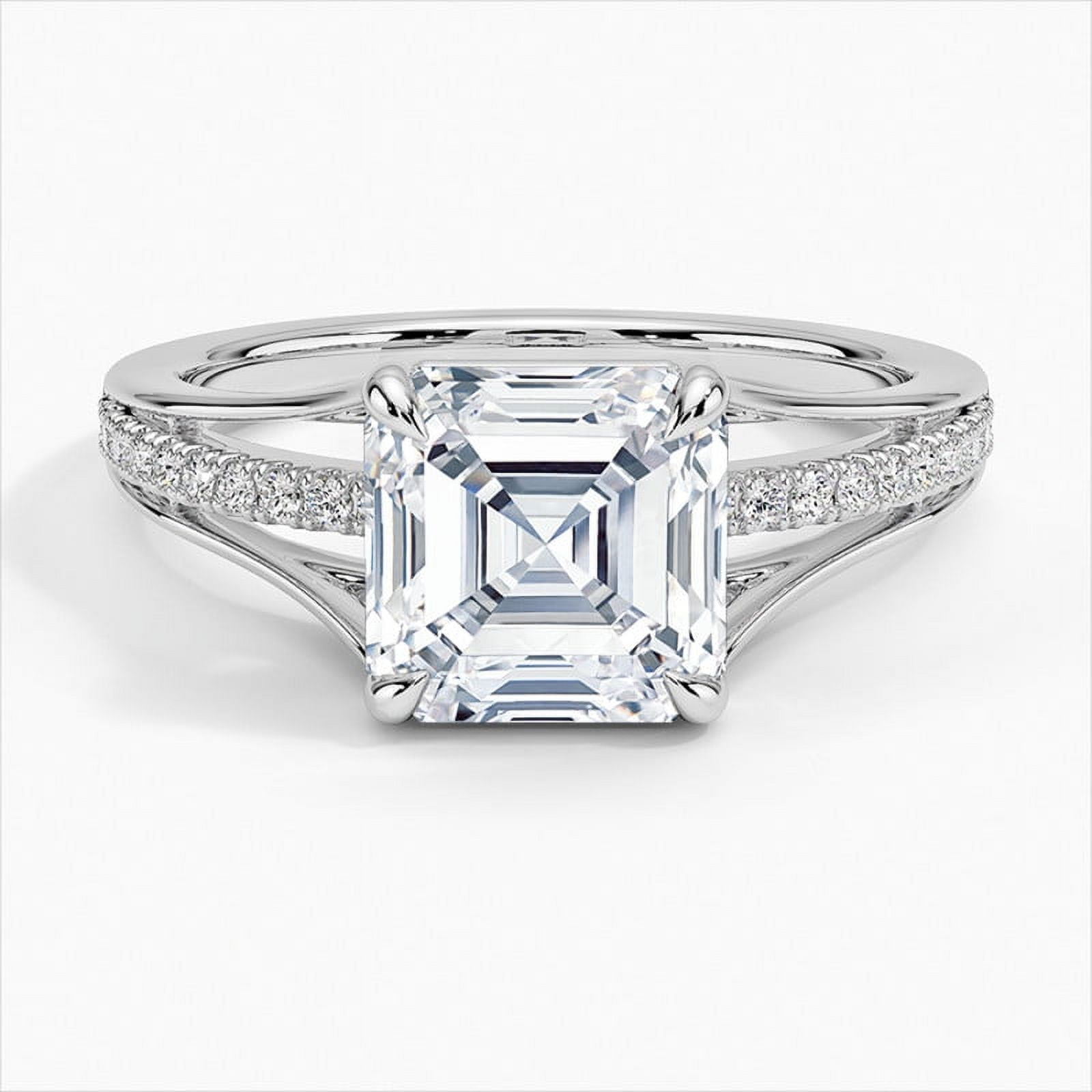 Bella Jewel 1.85 Ct Asscher Cut Lab Created Simulated Diamond Ring ...