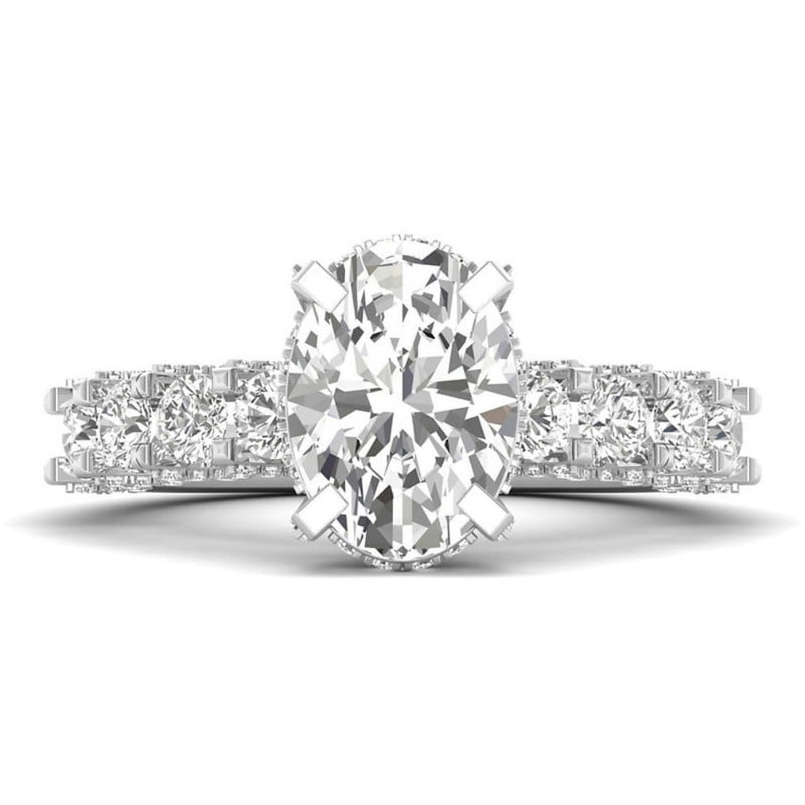Bella Jewel 1.88 Ct White Oval Cut Lab Created Simulated Diamond Ring ...