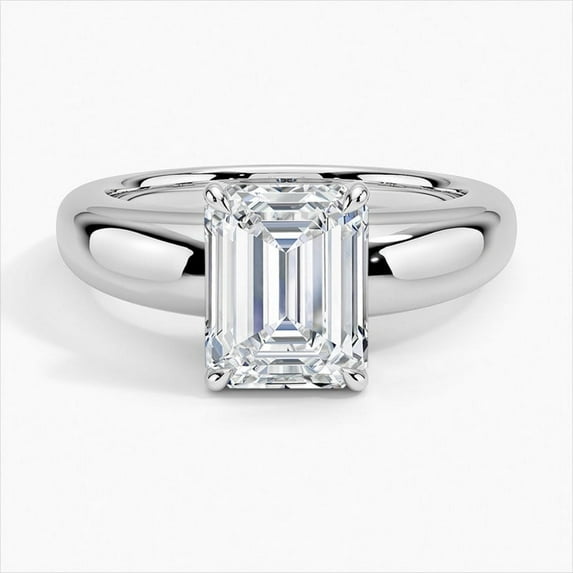 Bella Jewel 1.91 Ct Emerald Cut Diamond Engagement Ring - 14K White ...