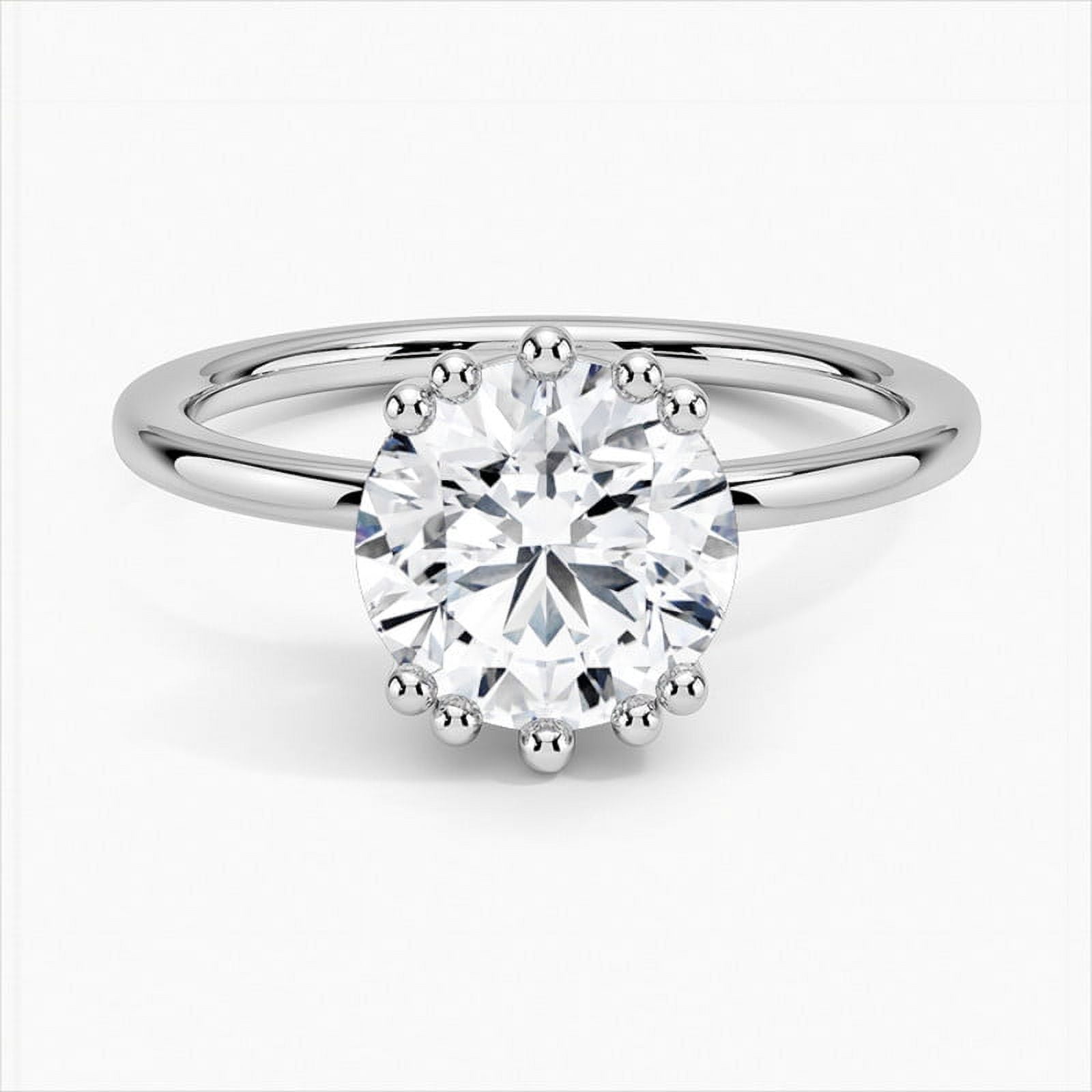 Bella Jewel 1.92 Ct Round Brilliant Cut Diamond Ring - 14K White Gold ...