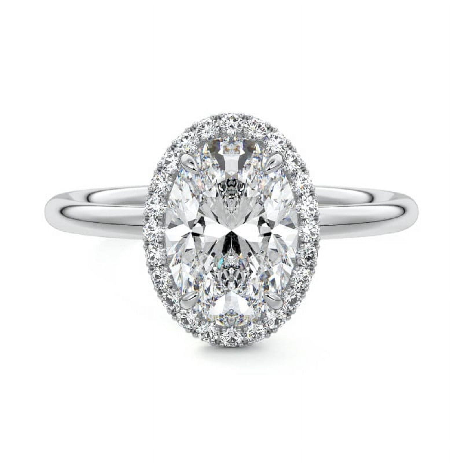 Bella Jewel 1.98 Ct Oval Cut Wedding Ring - 14K White Gold Plated ...