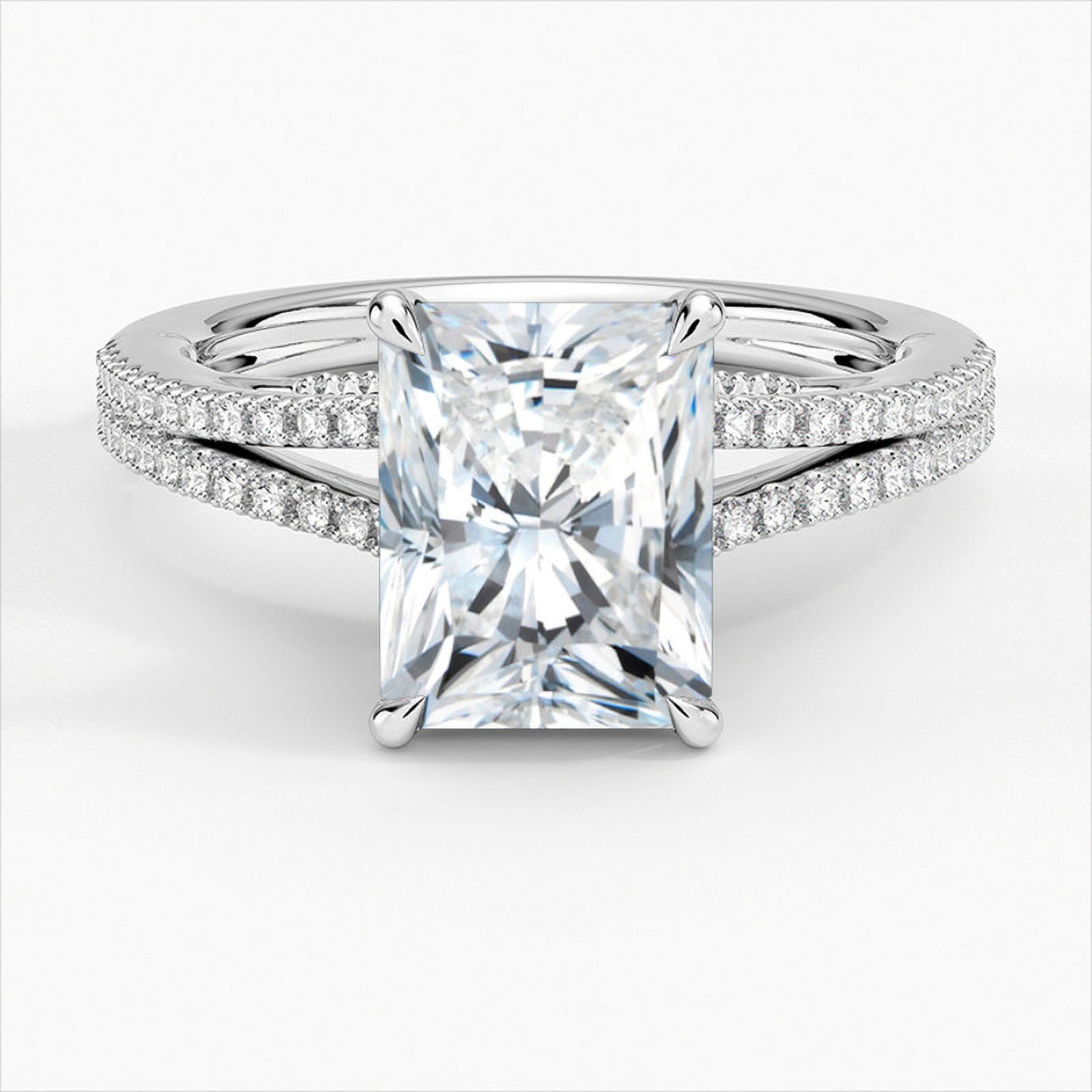 Bella Jewel 14K White Gold Plated 1.76 Ct Radiant Cut Diamond Ring ...
