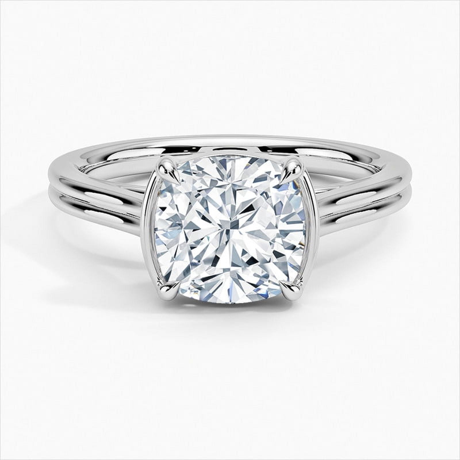 Bella Jewel 14K White Gold Plated 1.95 Ct Cushion Cut Diamond Ring ...