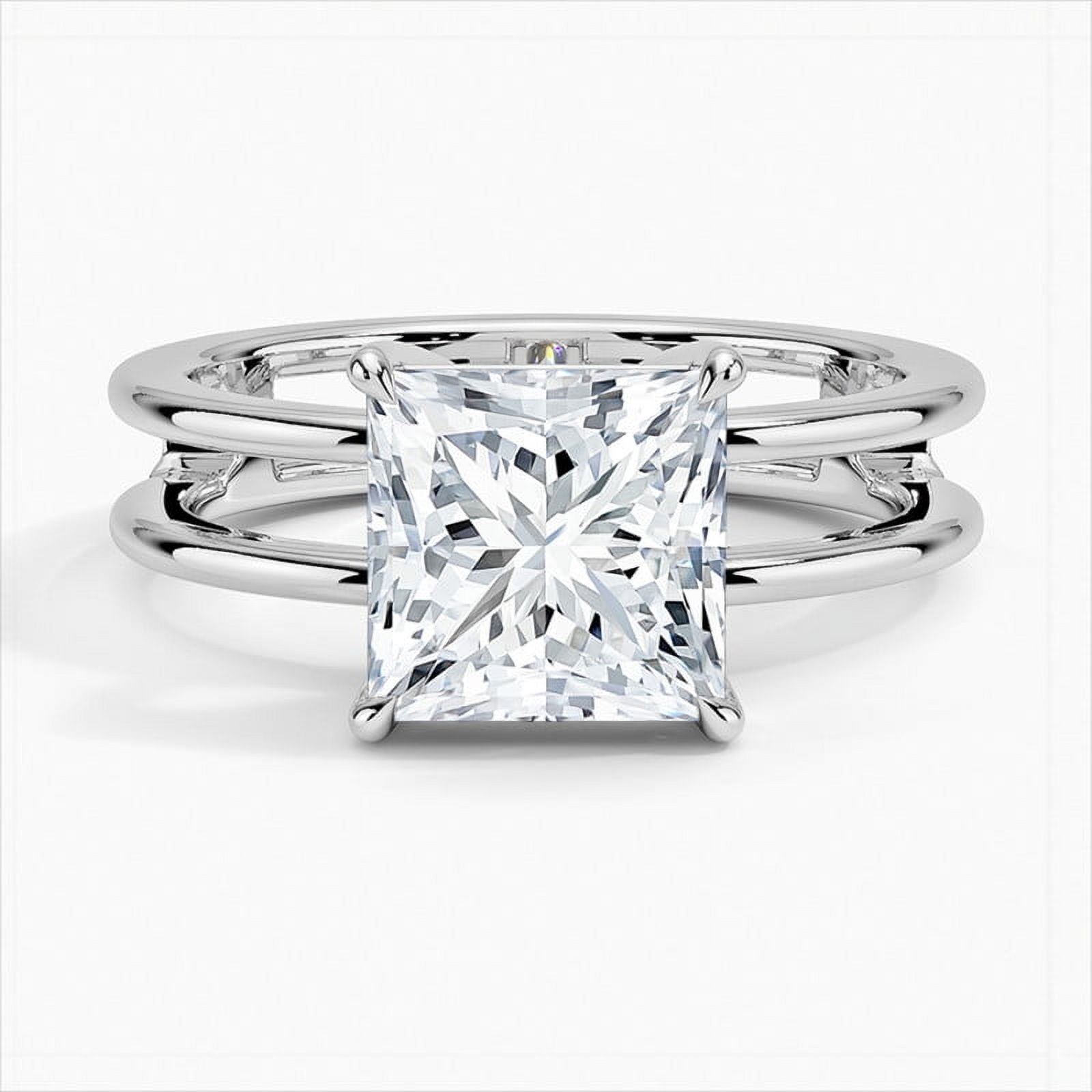 Bella Jewel 14K White Gold Plated 2.09 Ct Princess Cut Diamond Ring ...