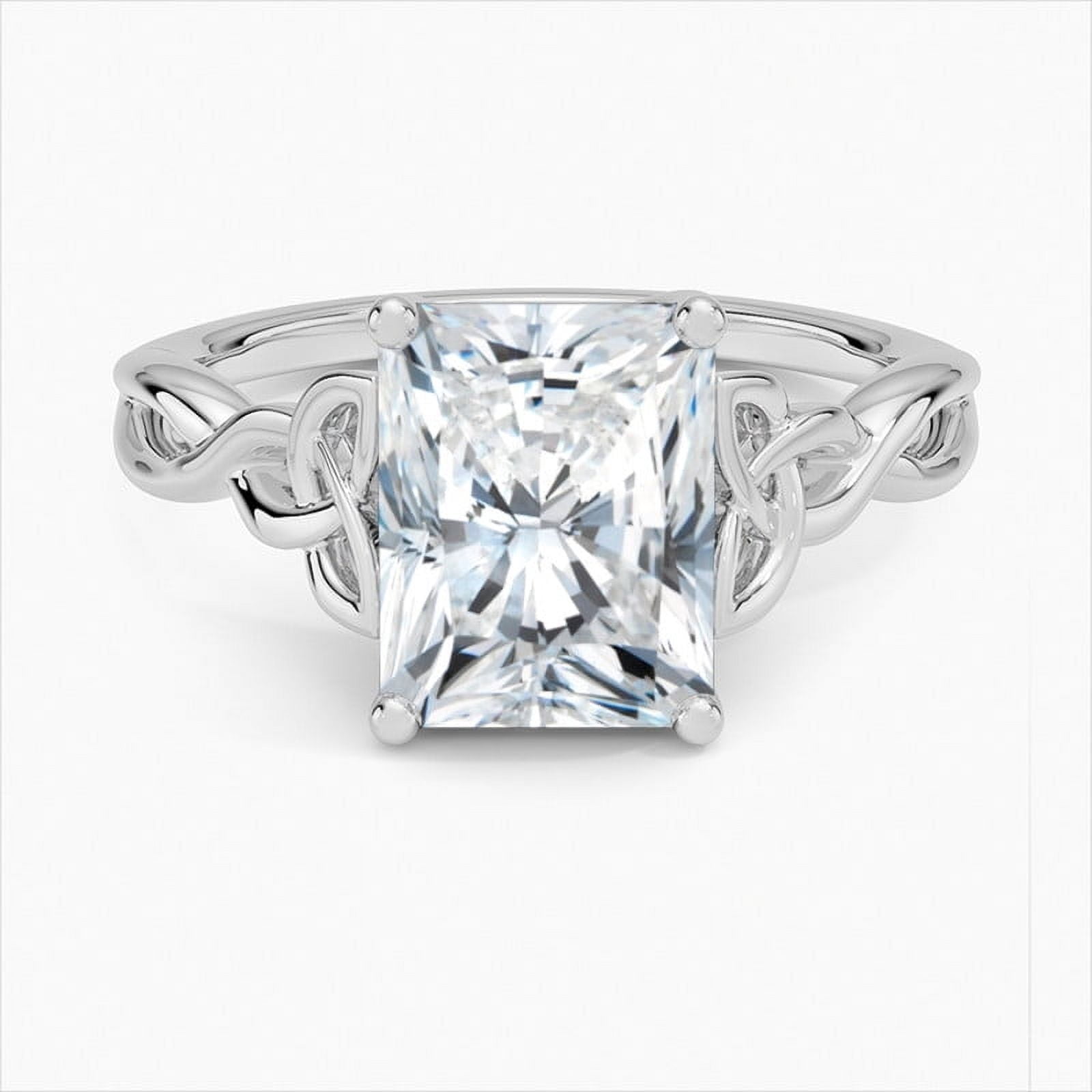 Bella Jewel 14K White Gold Plated Engagement Ring - 2.37 Ct White ...