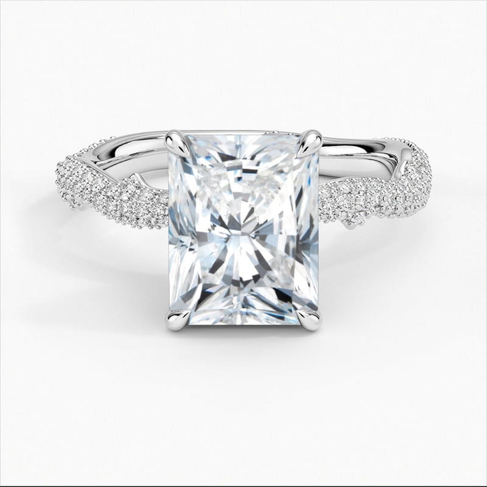 Bella Jewel 2.03 Ct Radiant Cut Lab Created Diamond Engagement Ring ...