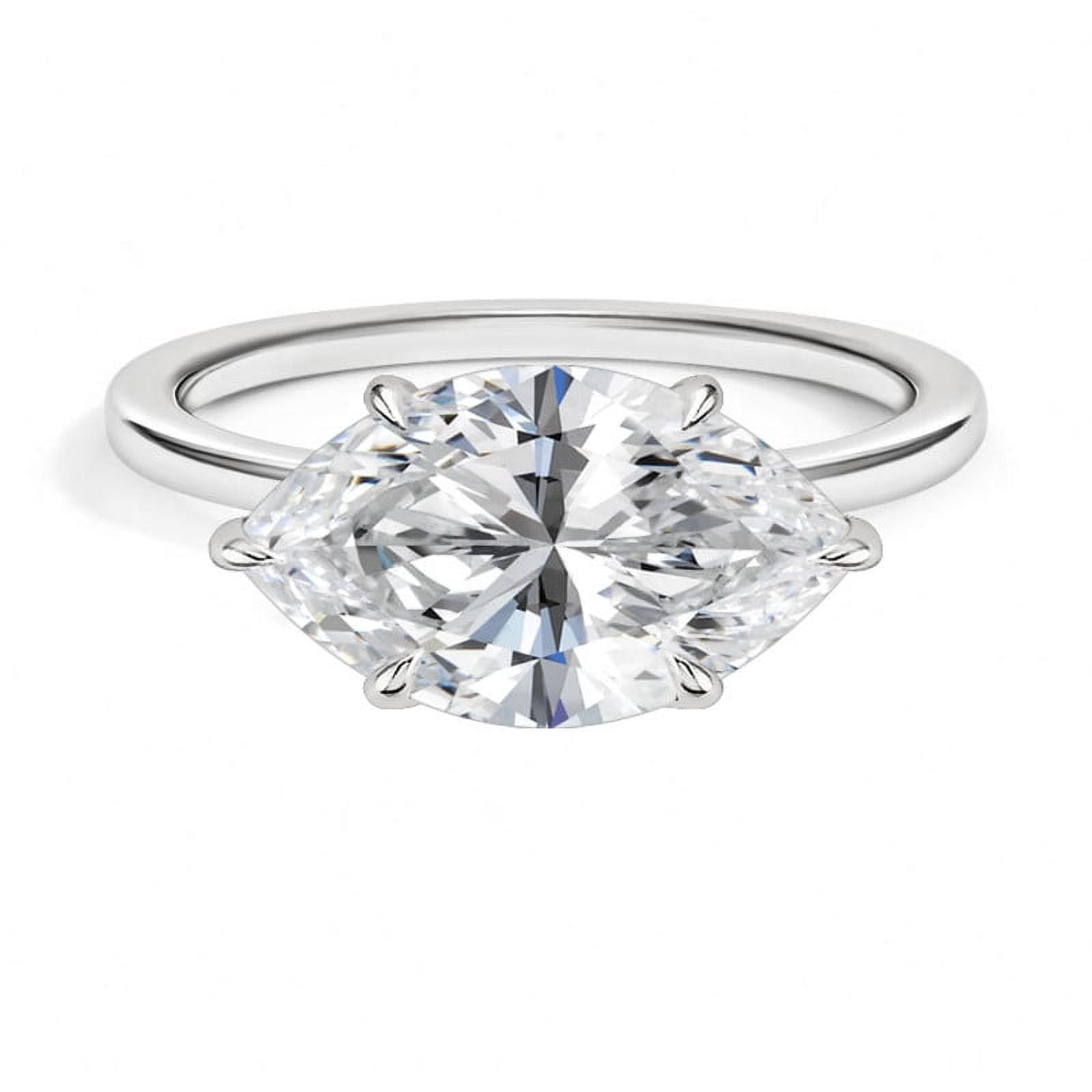 Bella Jewel 2.10 Ct Marquise Cut Lab Created Diamond Engagement Ring ...
