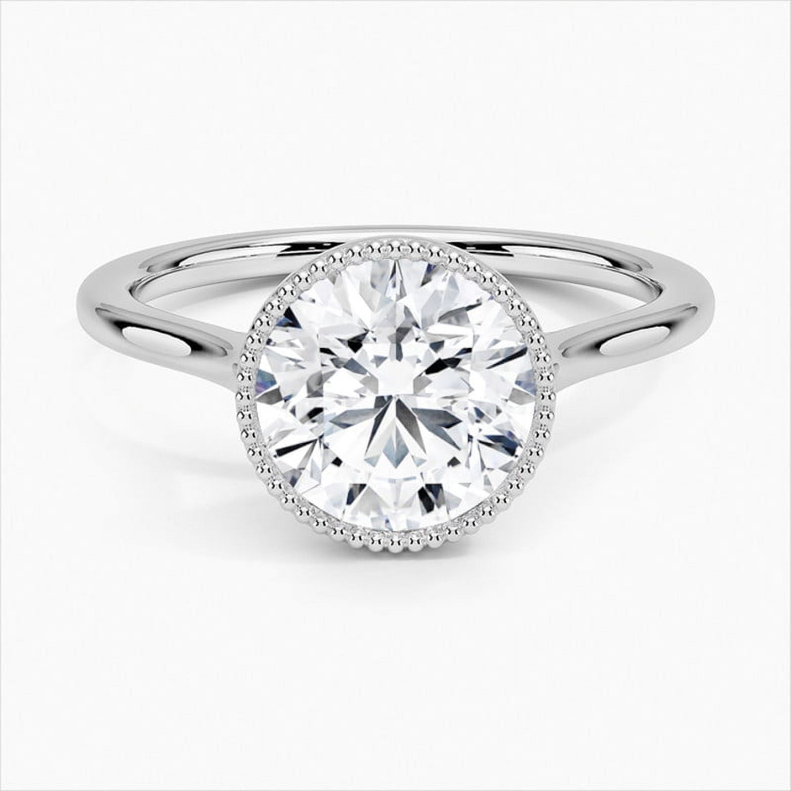 Bella Jewel 2.10 Ct Round Cut Ring - 14K White Gold Plated Ring ...