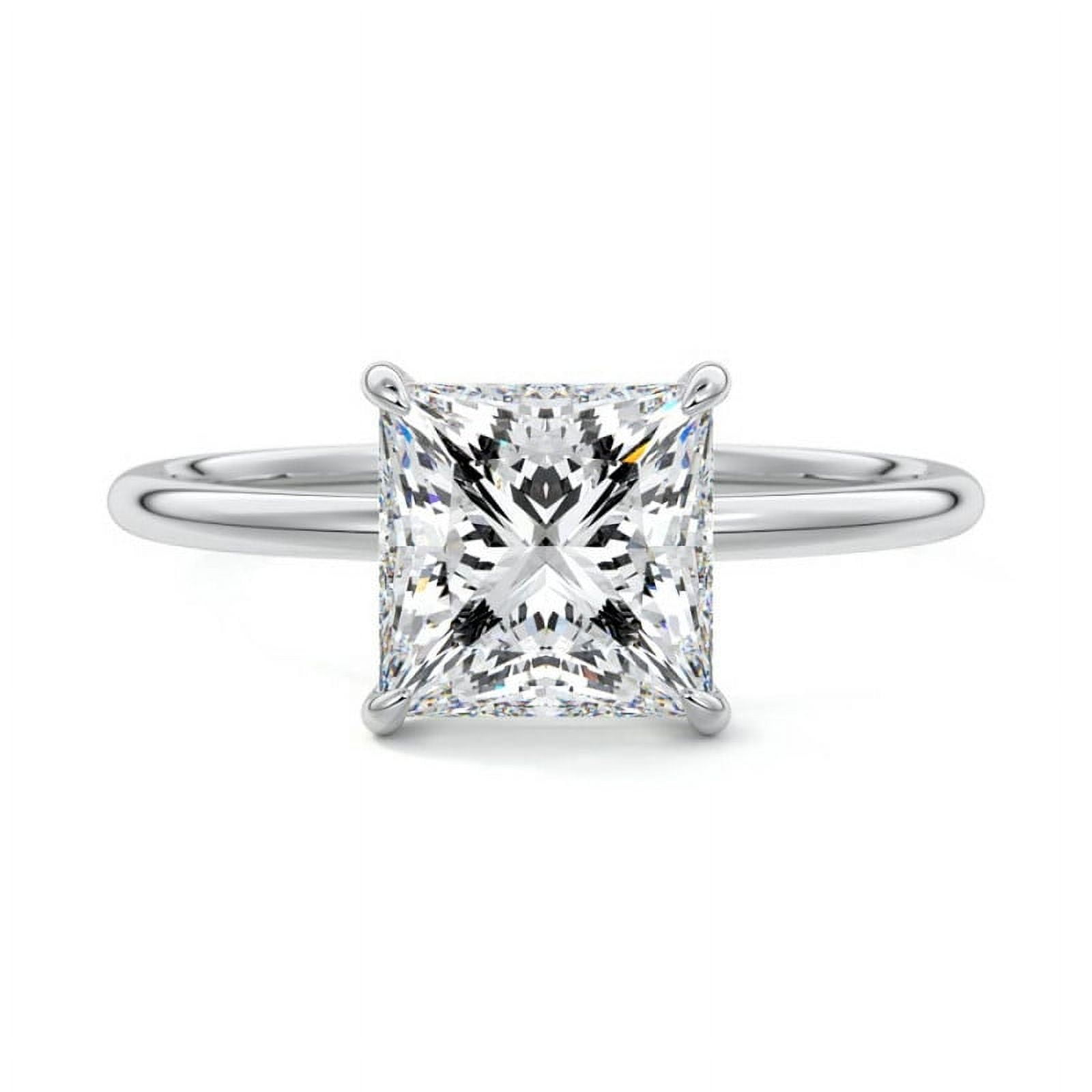 Bella Jewel 2.16 Ct Princess Cut Diamond Ring - 14K White Gold Plated ...