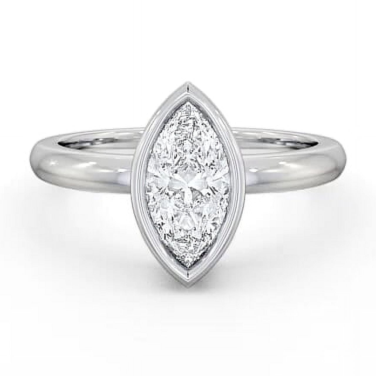 Bella Jewel 2.3 Ct Marquise Cut Lab Created Diamond Ring - 14K White ...