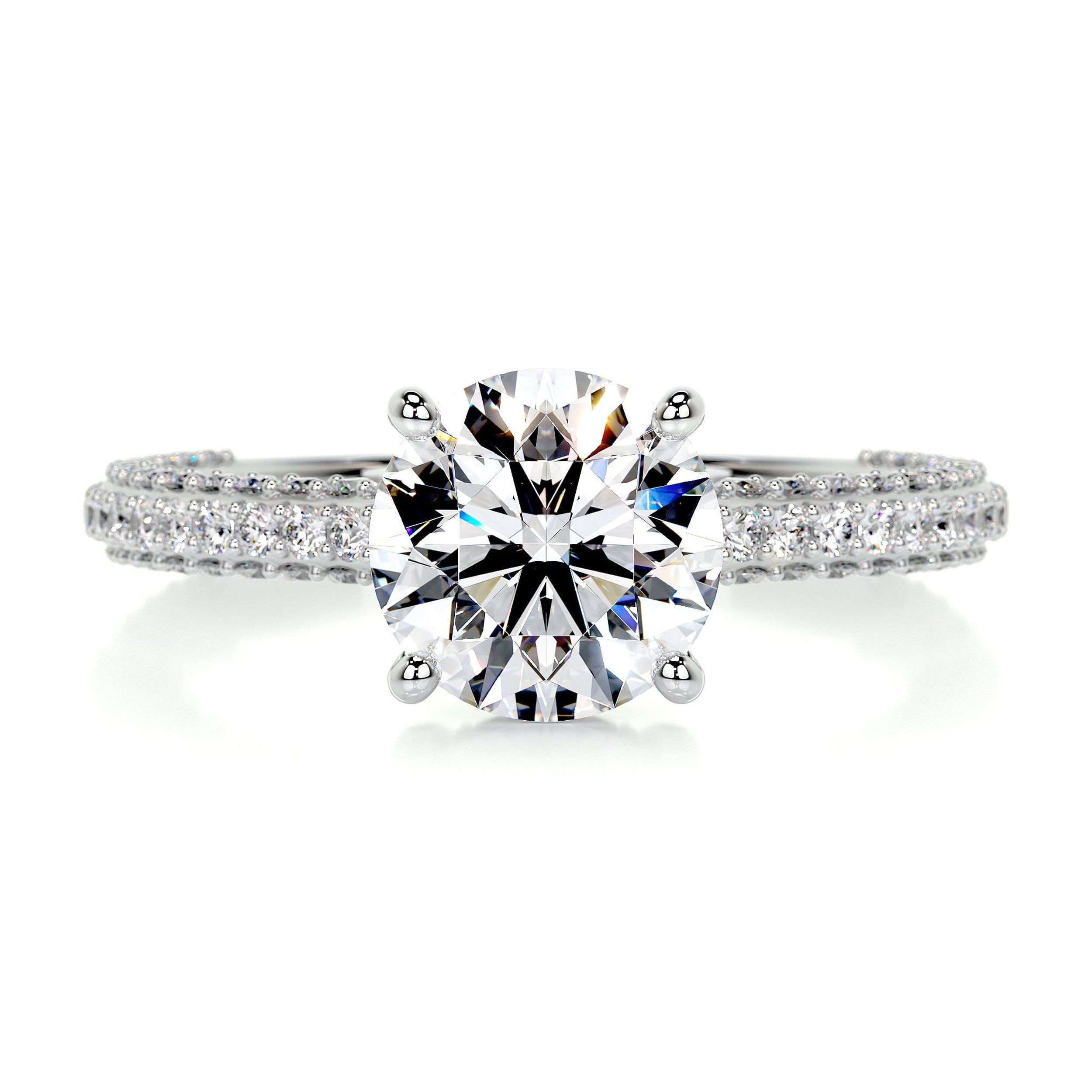 Bella Jewel 2 Ct Round Cut Lab Created Simulated Diamond - Wedding Ring ...