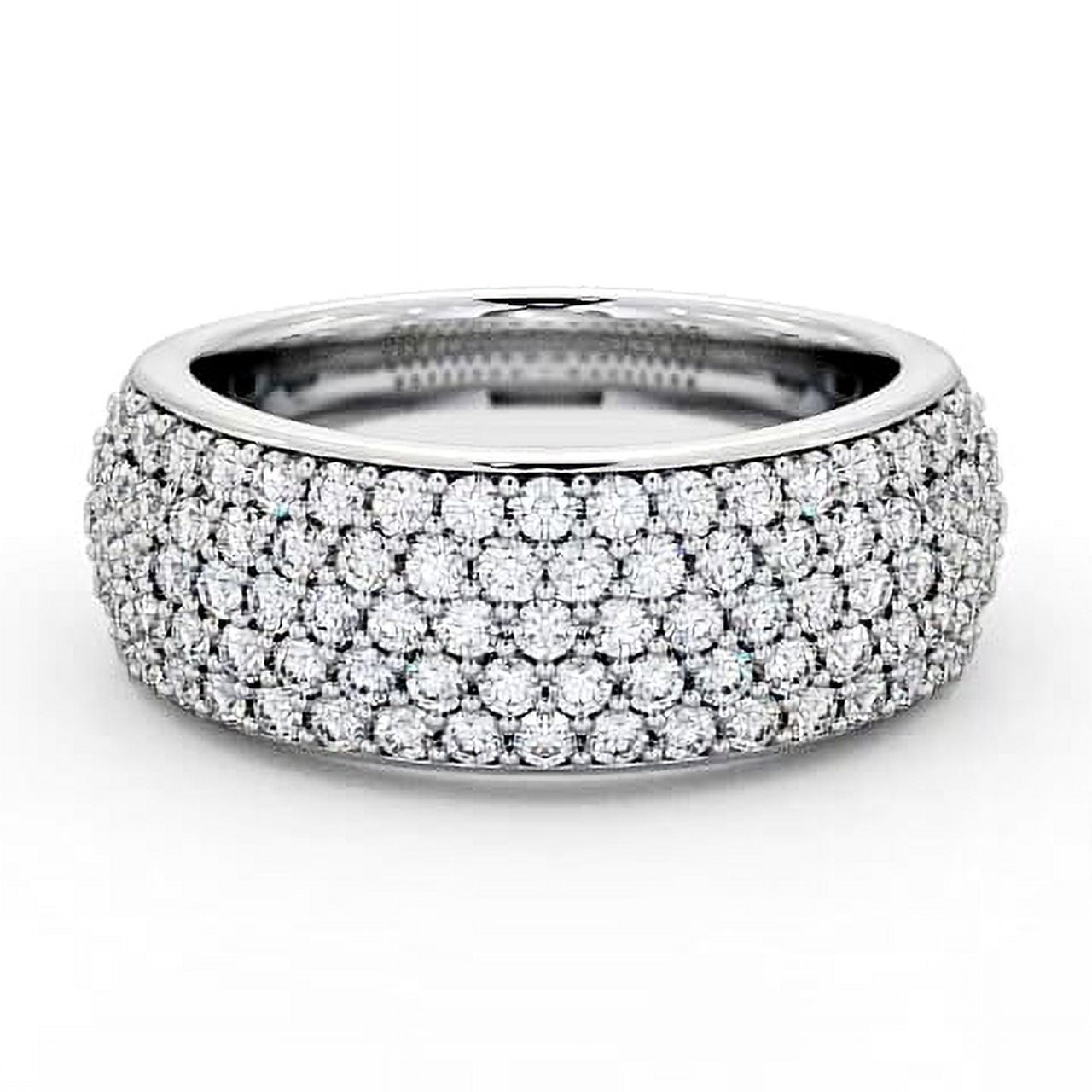 Bella Jewel 3.2 Ct Round Cut Lab-Created Diamond Ring – 14K White Gold ...