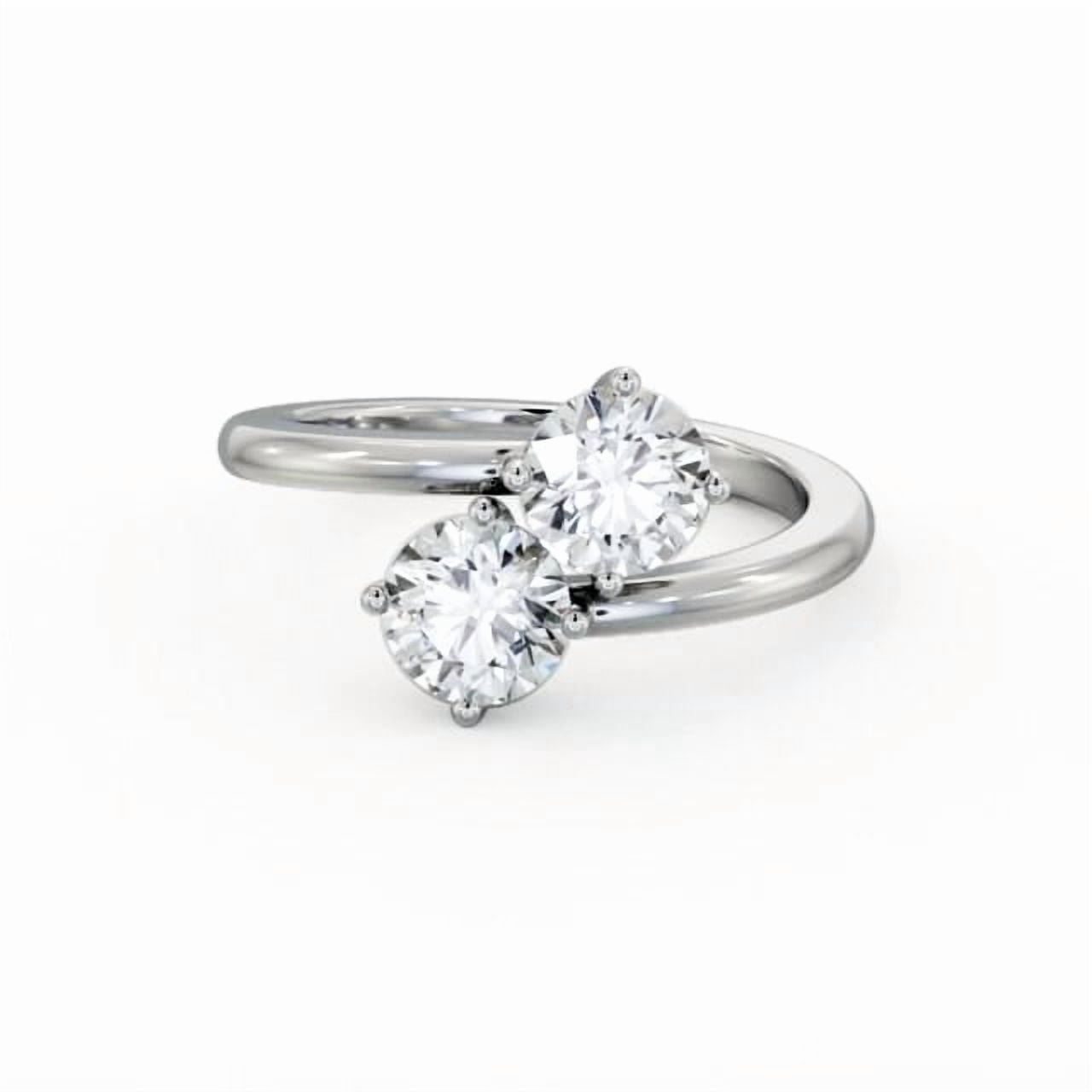 Bella Jewel 3 Ct Round Cut Lab-Created Diamond Ring – 14K White Gold ...