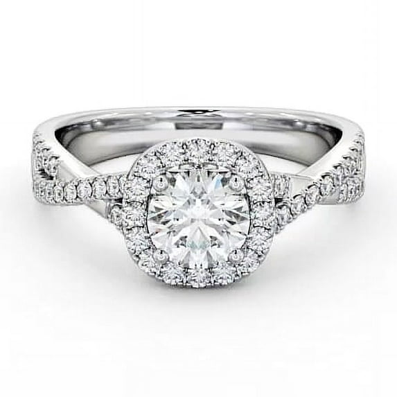 Bella Jewel Criss Cross Engagement Ring – 1.4 Ct Round Cut Lab Created ...