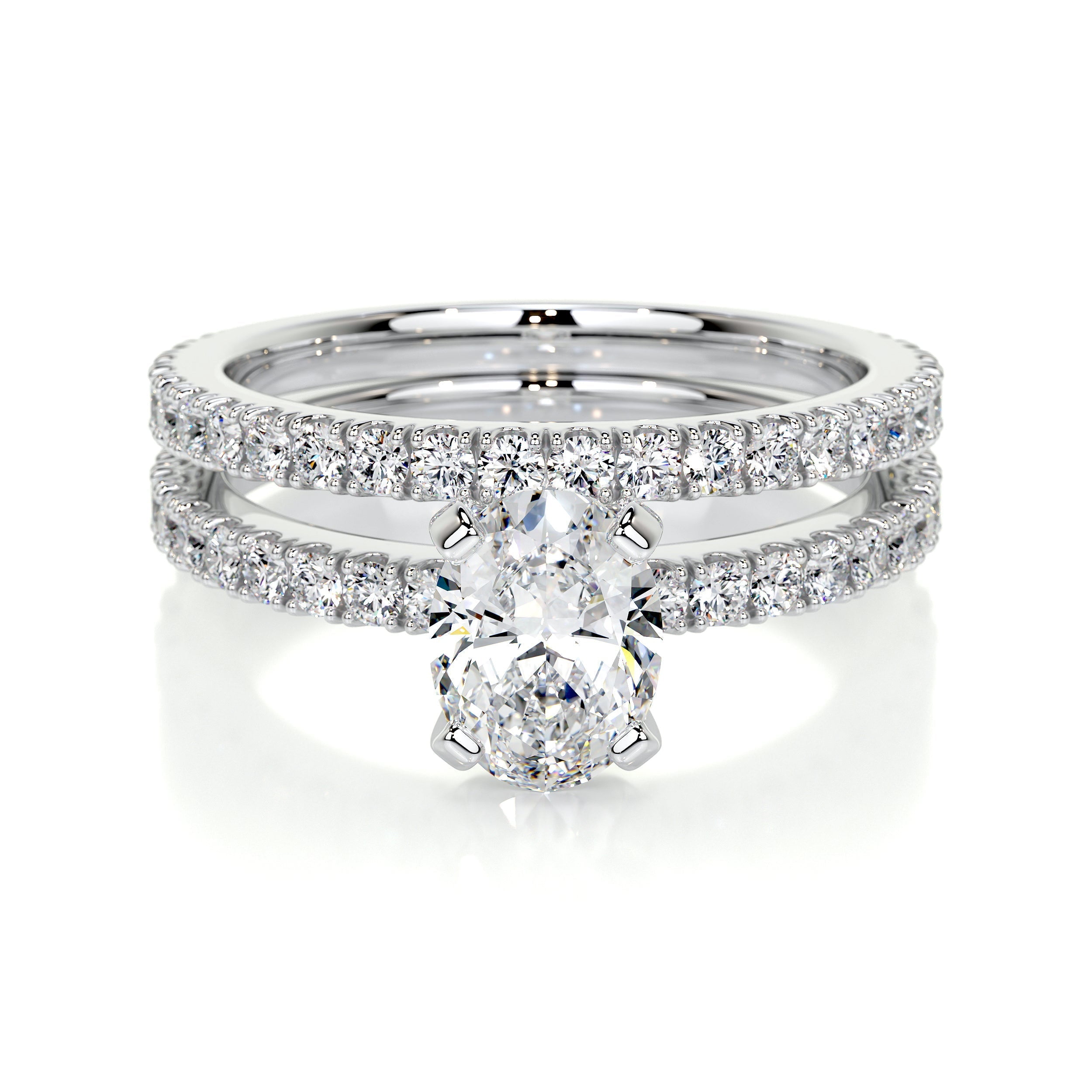 Bella Jewel Oval Cut Excellent 2.1 Ct Diamond Ring For Women's - 14K ...