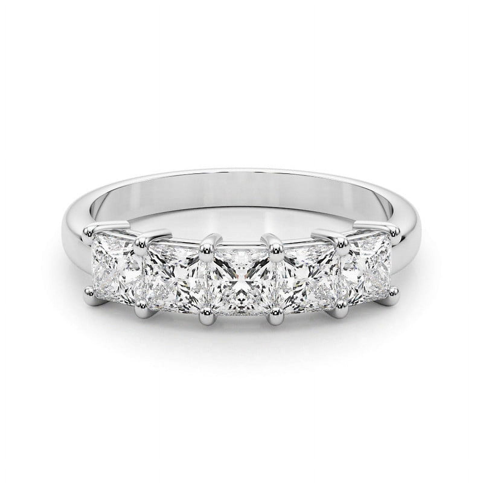 Bella Jewelry 0.92 Ct White Moissanite Ring - 14K White Gold Plated ...