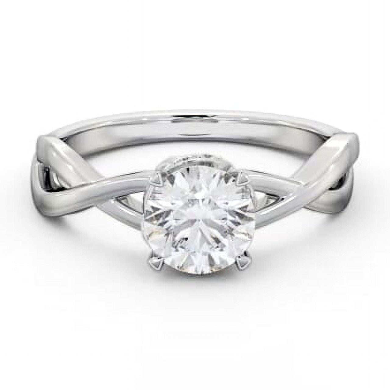 Bella Jewelry 1.4 Ct Round Cut Moissanite Ring for Her – 14K White Gold ...