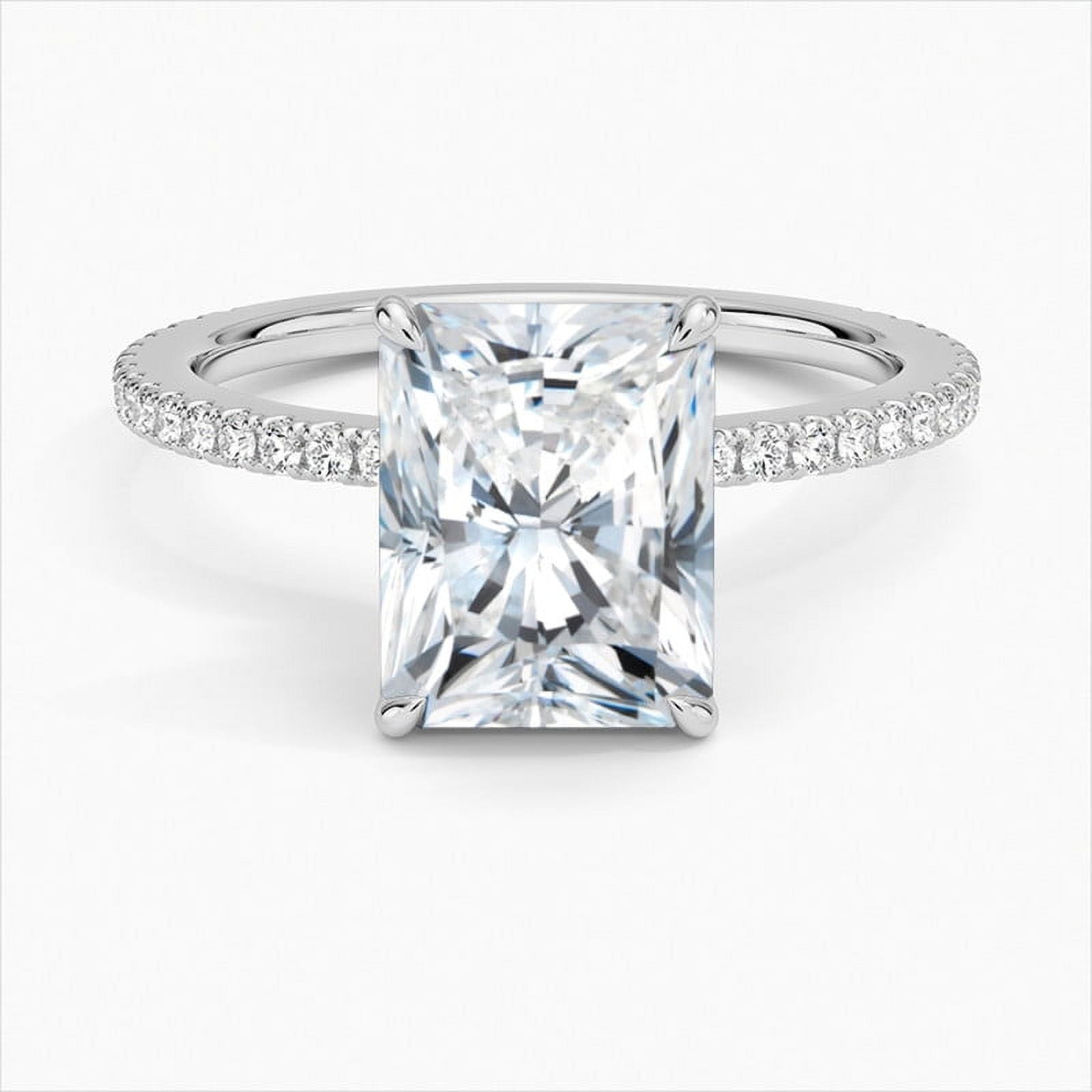 Bella Jewelry 1.72 Ct Radiant Cut White Moissanite Anniversary Ring ...