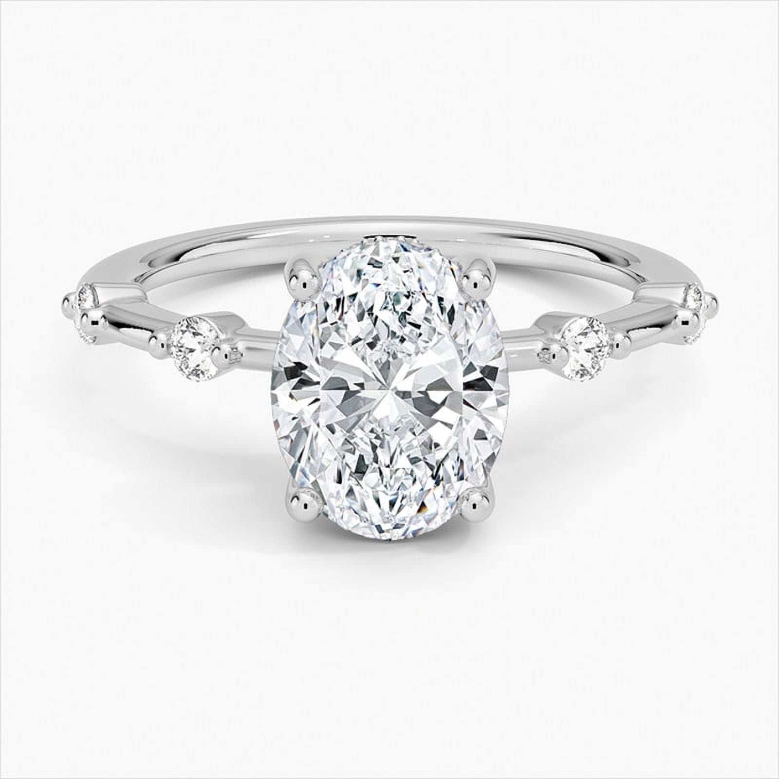 Bella Jewelry 1.76 Ct Oval Cut Engagement Ring - 14K White Gold Plated ...
