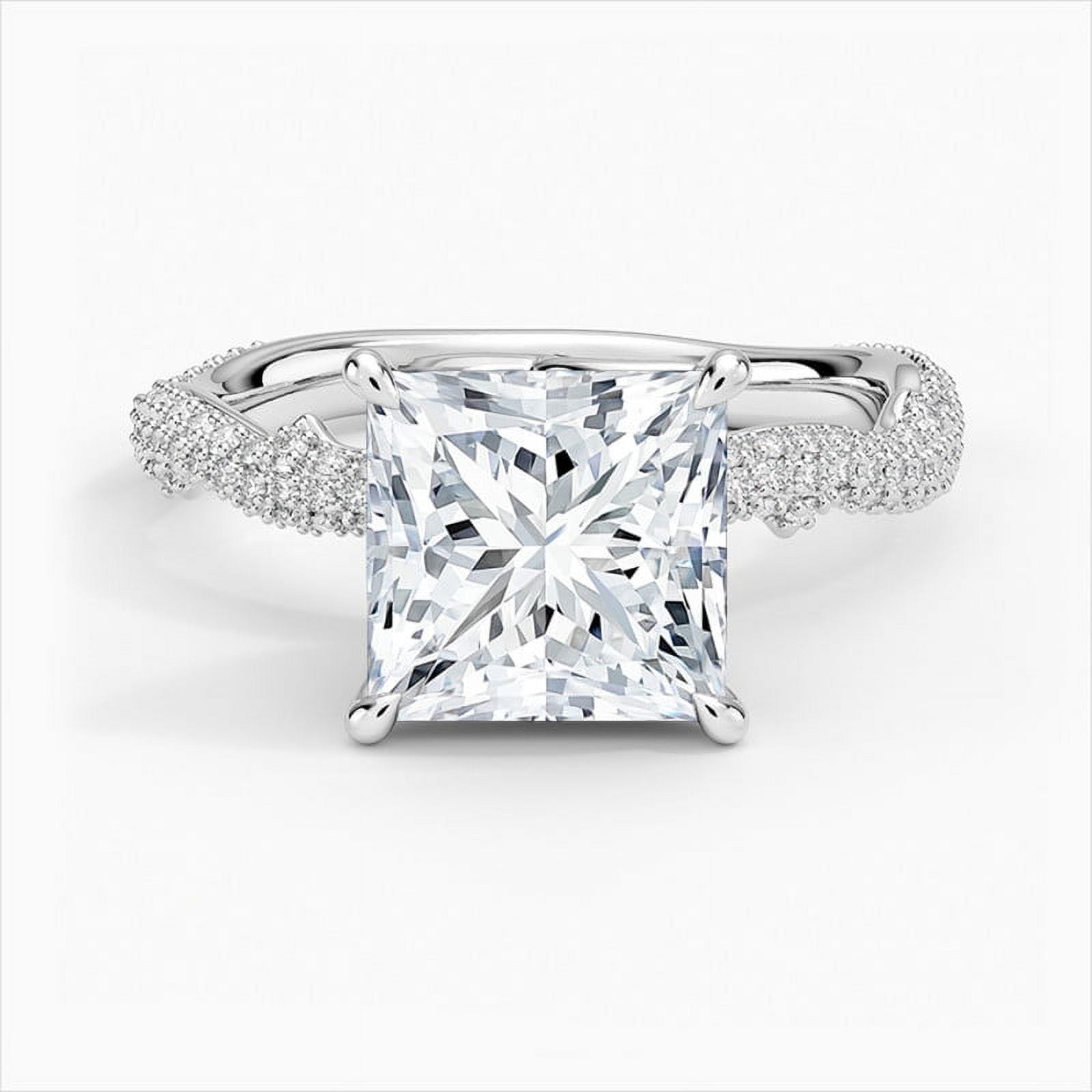 Bella Jewelry 1.93 Ct Princess Cut Moissanite Women's Wedding Ring ...