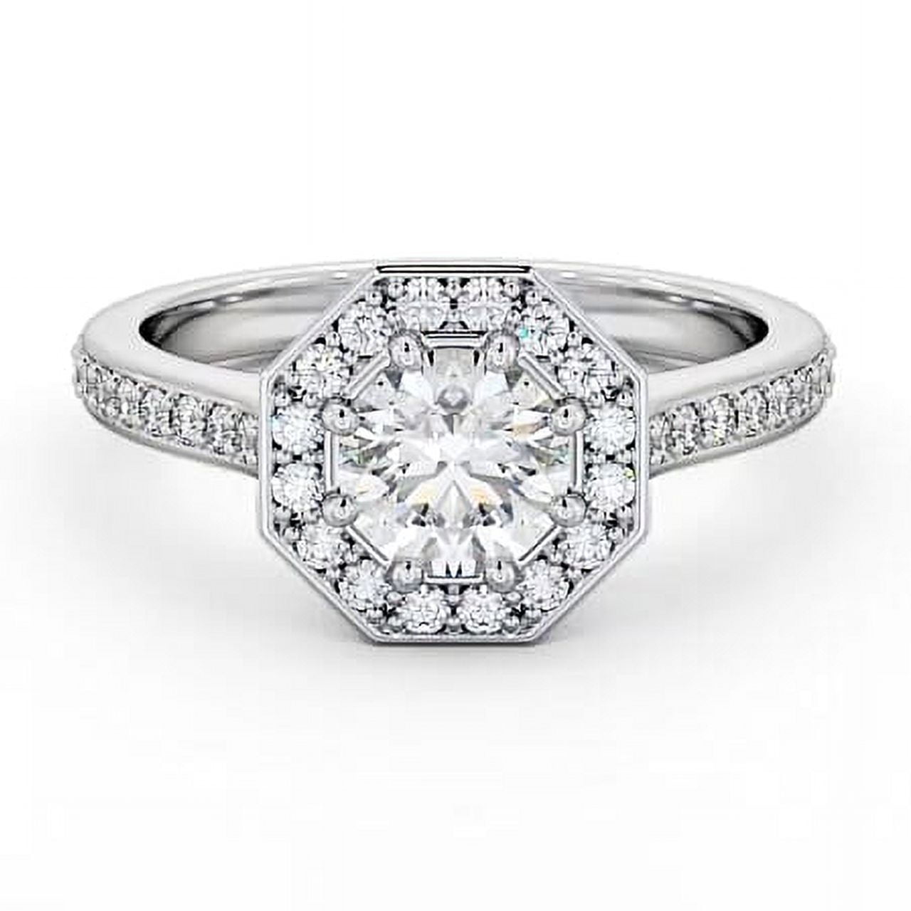 Bella Jewelry 14K White Gold Plated 1.7 Ct Brilliant Round Solitaire ...