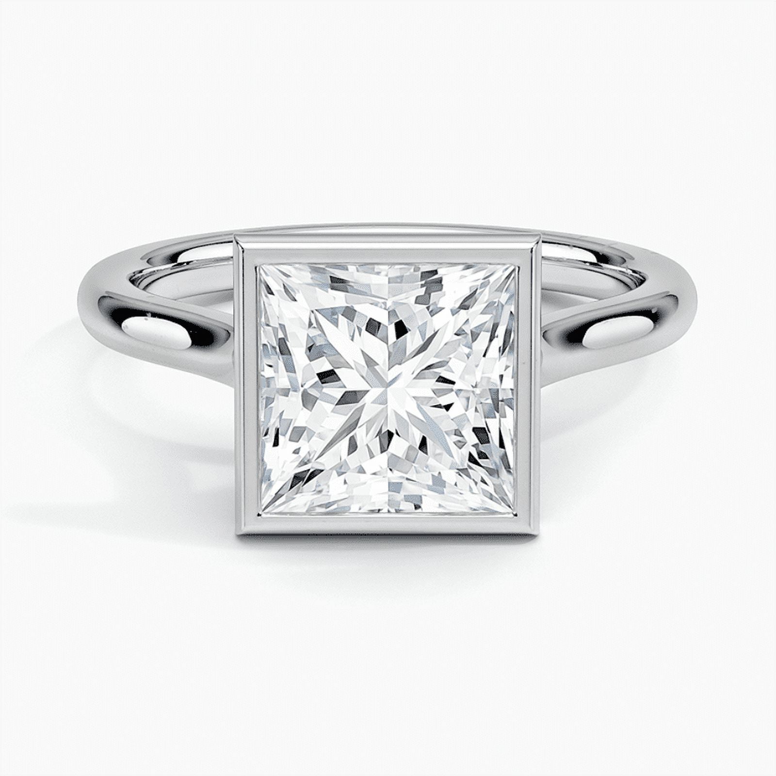 Bella Jewelry 14K White Gold Plated Ring - 2.01 Ct Princess Cut ...